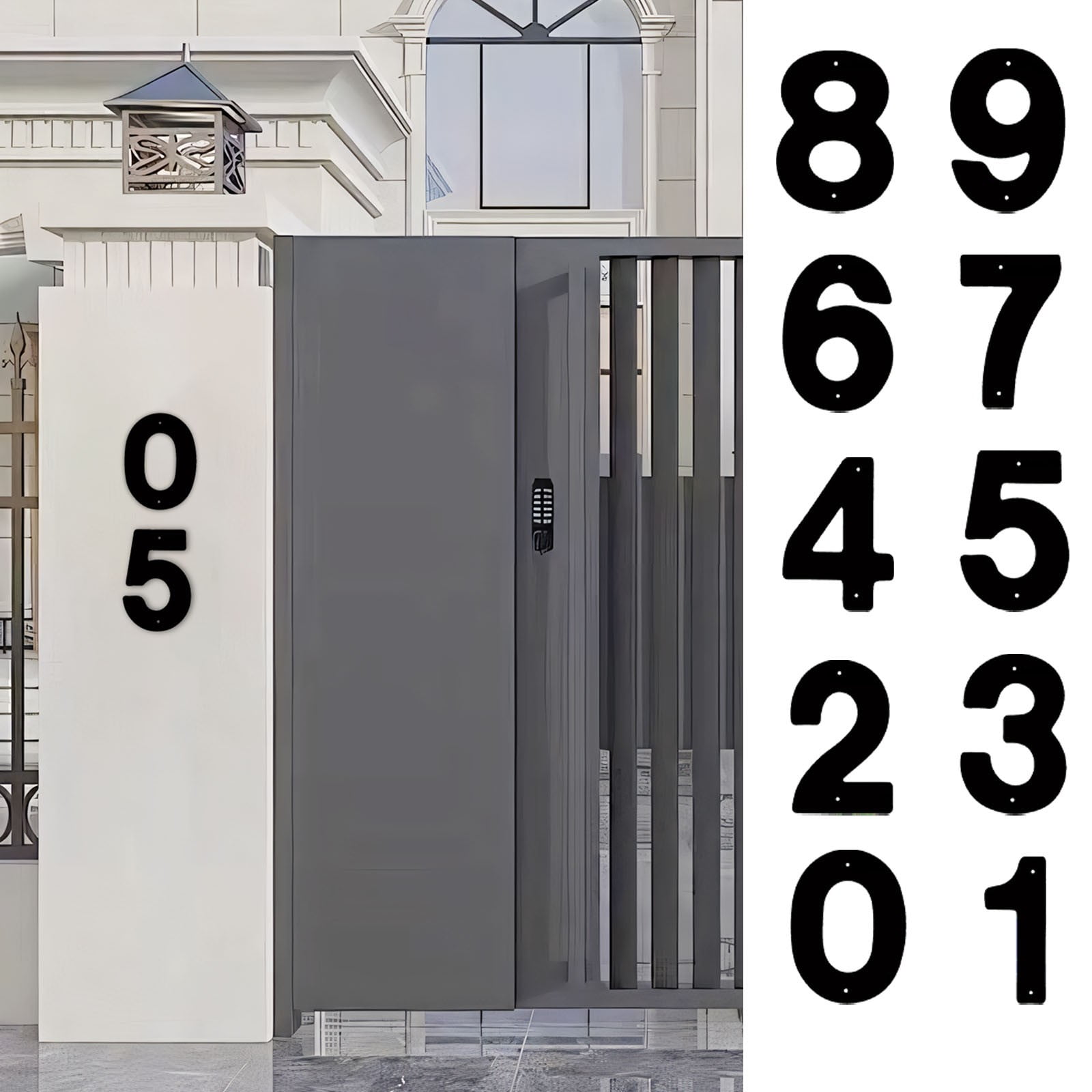 Three-dimensional Iron House Number, Durable Screw Sign, Modern Street ...