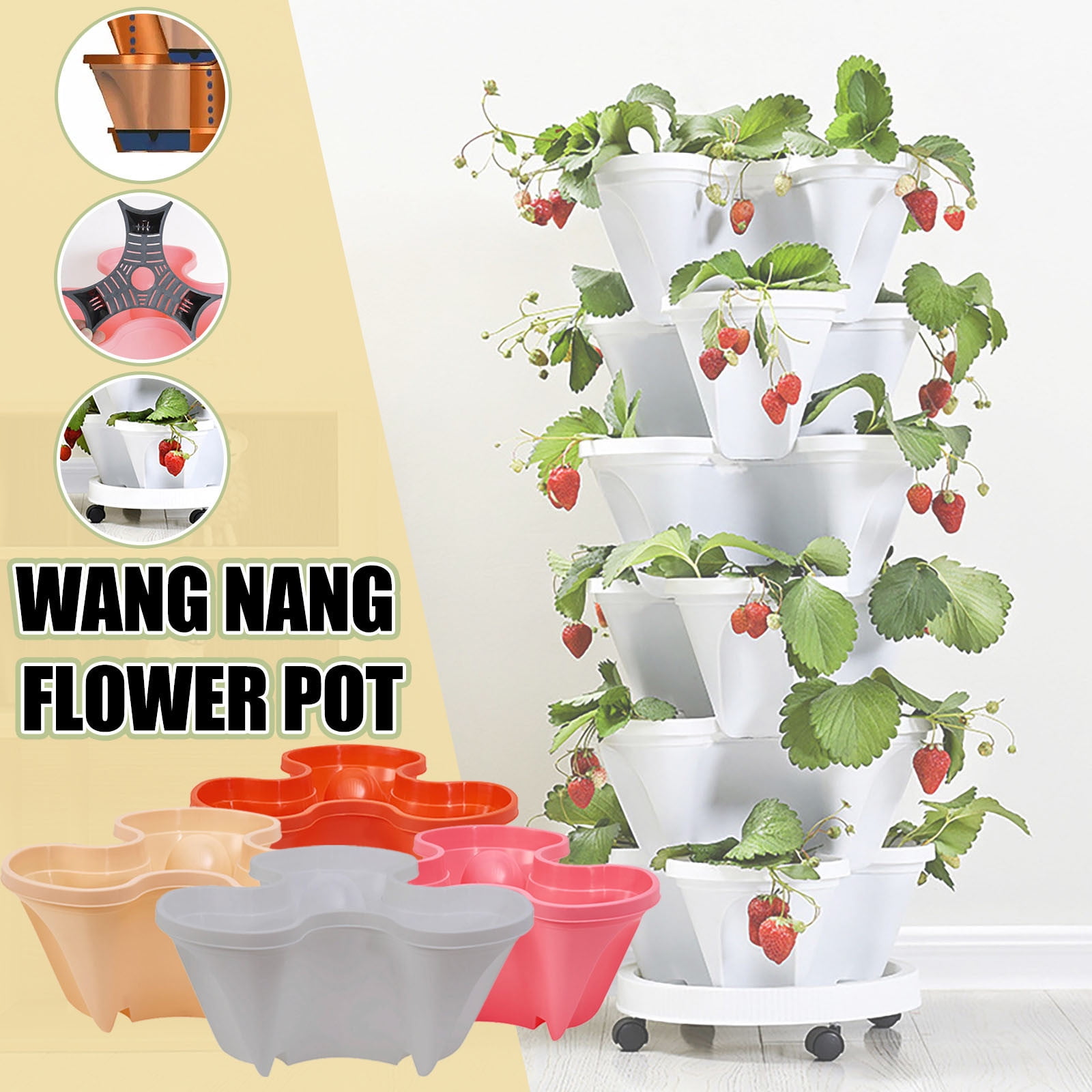Three-dimensional Three-petal Flowerpot Multi-layer Superimposed ...