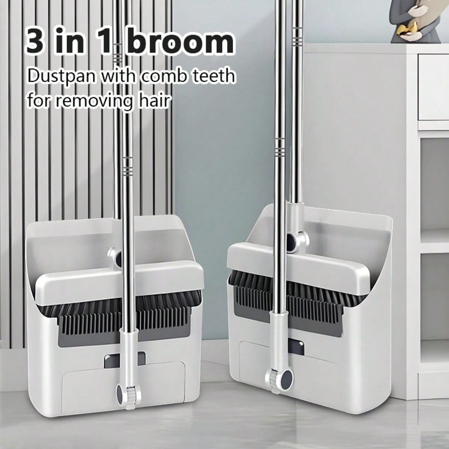 Three-in-One Broom Set: combines household broom, floor brush, and ...