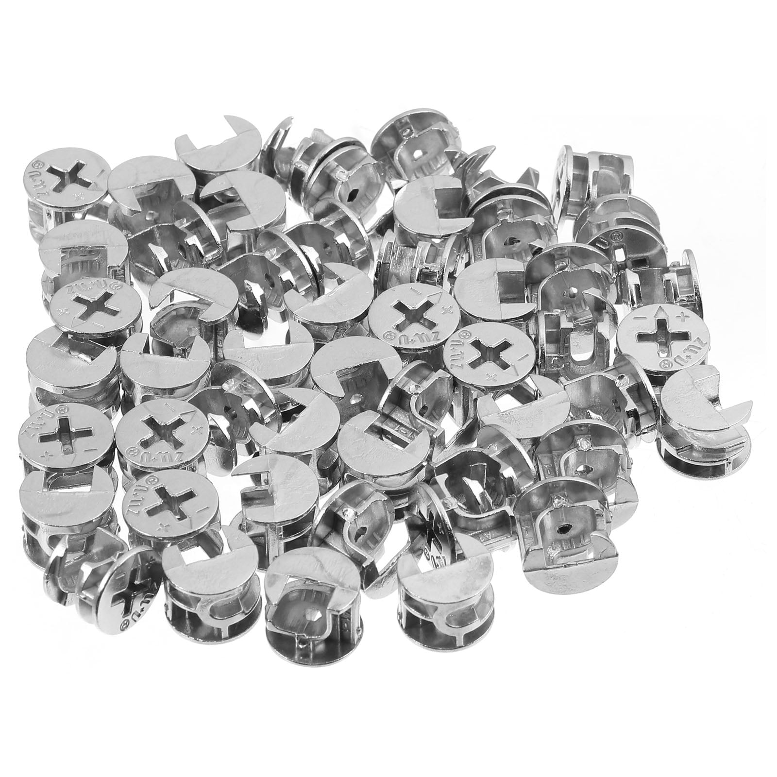 100 Pcs Furniture Cam Lock Connectors Zinc Alloy Three-in-One Eccentric ...