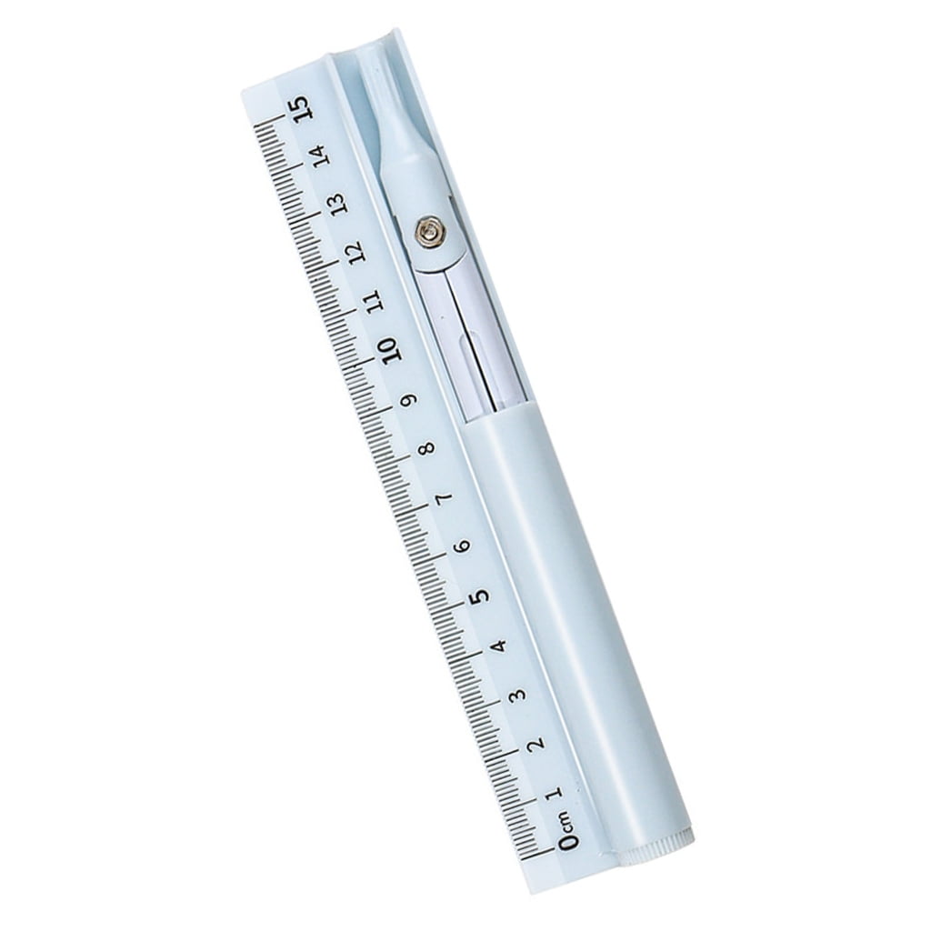 Three-in-One Ruler Compass and Pencil Set Measuring Tool 15cm Straight ...