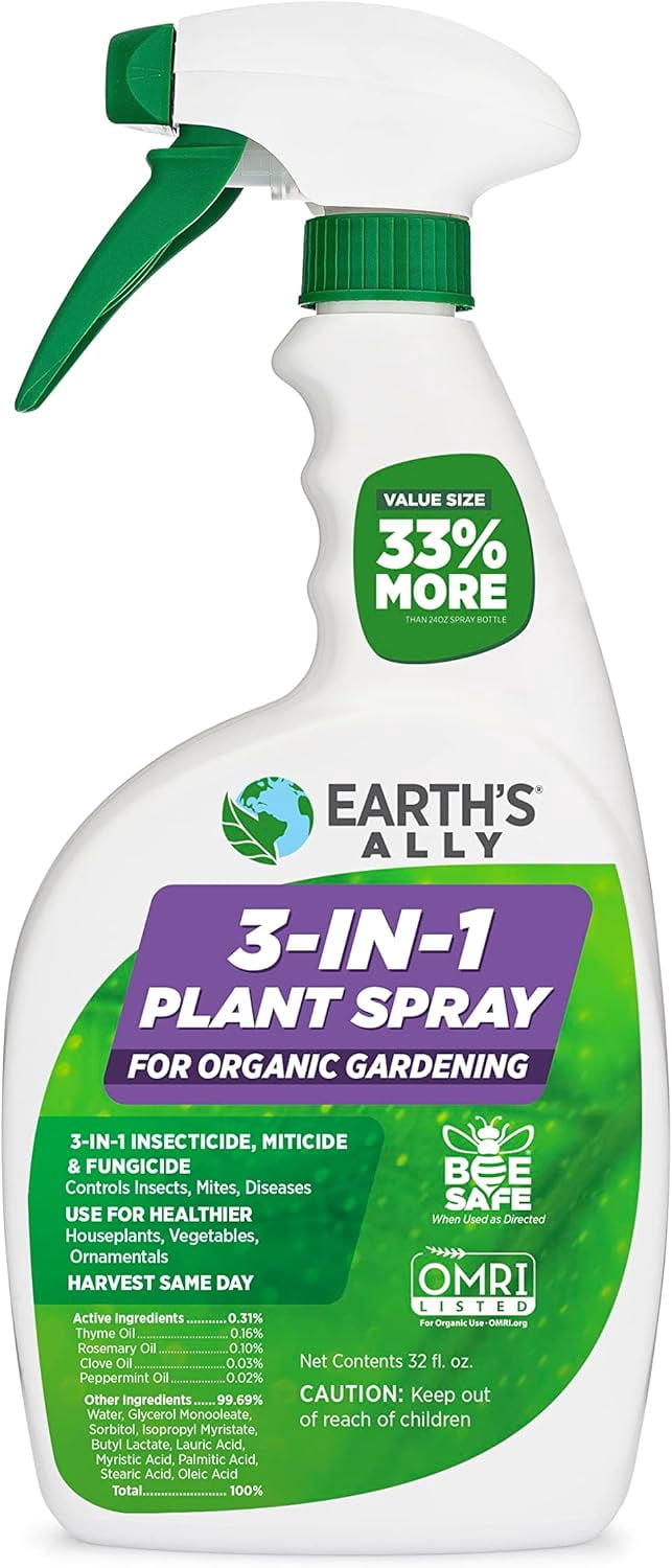 Three-in-one plant spray 32 ounces | Safe organic insecticide ...