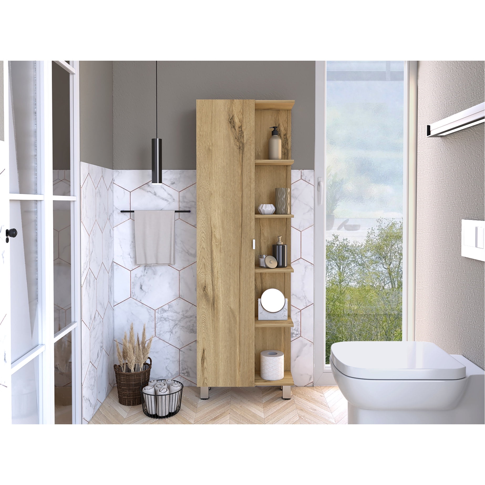 Three interior adjustable shelves, large cabinet - Storage addition for ...