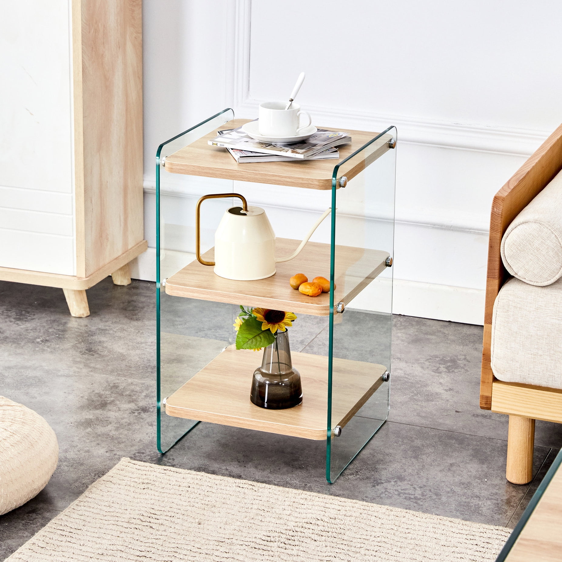 Three - layer Design | Quick Install | Coffee Table Decor - Walmart.com