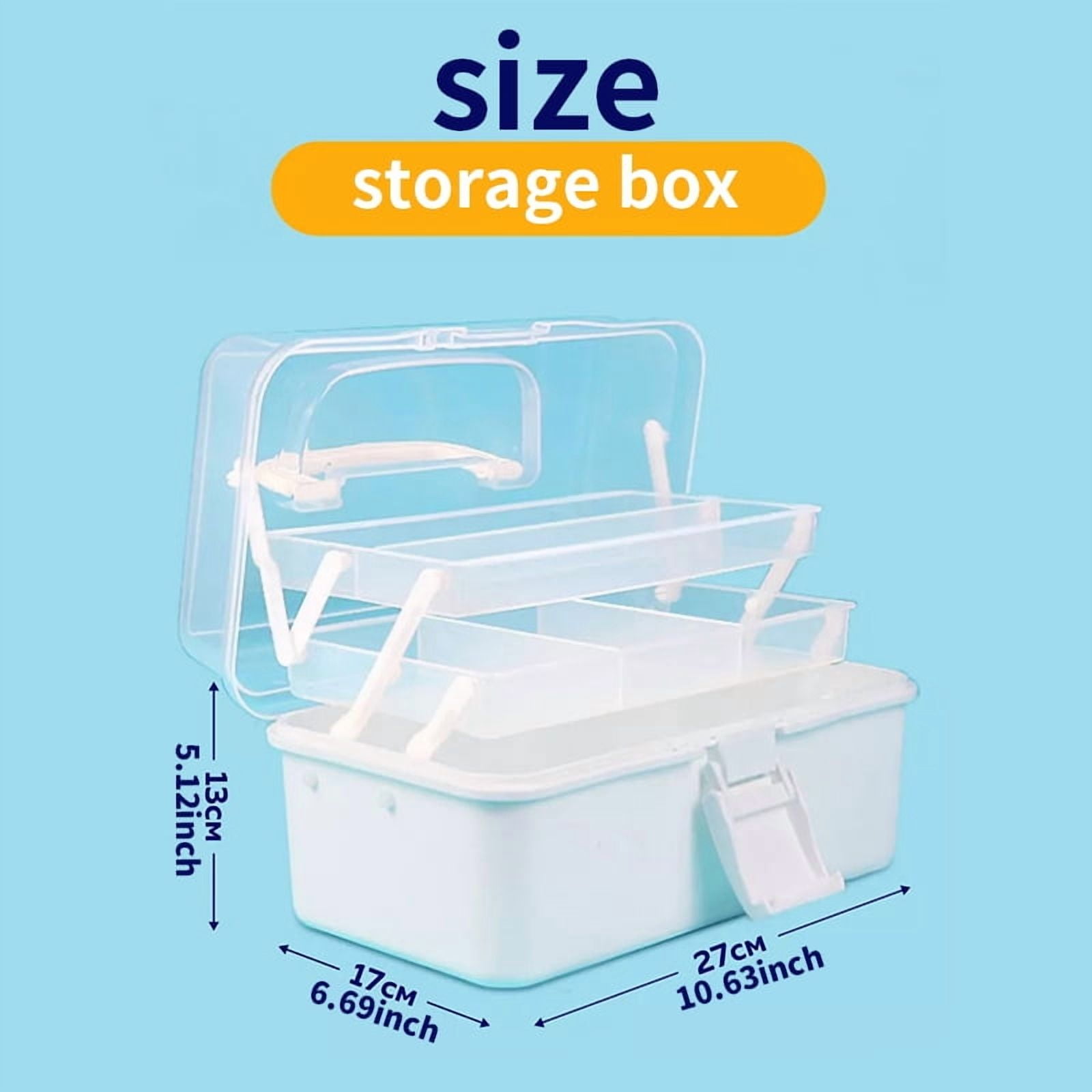 Three-layer Transparent Plastic Craft Storage Box, Sewing Storage Box ...