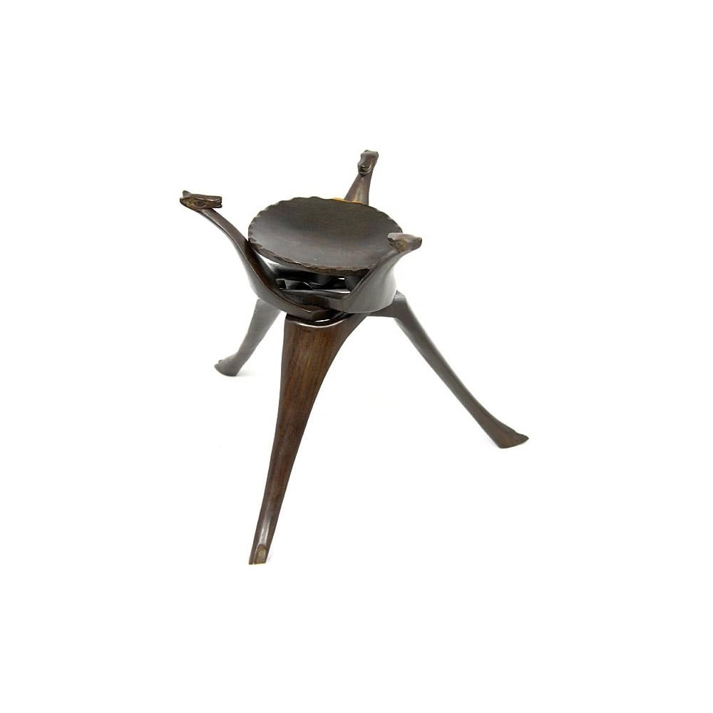 Three legged Hand Carved Top Stand 8 in Tall - Walmart.com