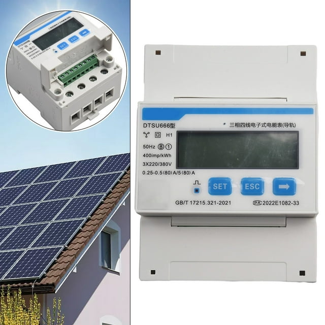 Three phase EZ Meter DTSU666 Directly Readable Meter Readings (kWh) and ...