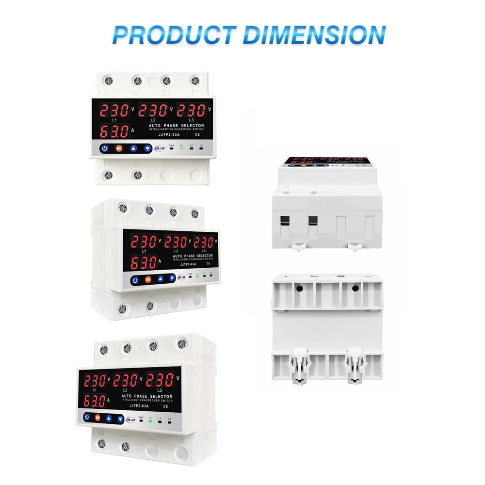 Three phase voltage current limiter,Display Adjustable Values Settable ...