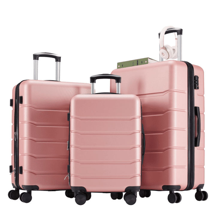Three-piece hard shell suitcase set, hard shell lightweight suitcase ...