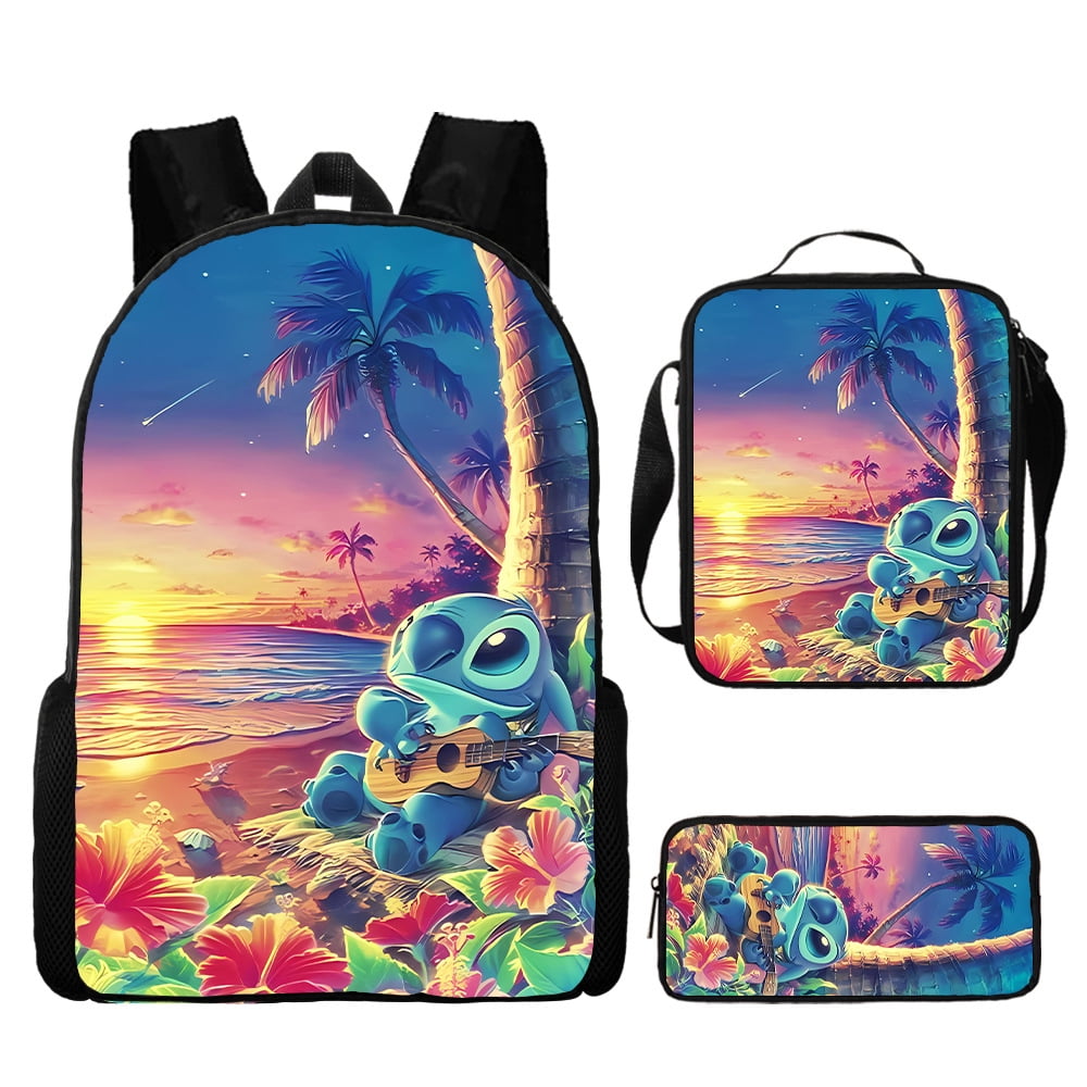 Three-piece student backpack, women's backpack, large capacity ...
