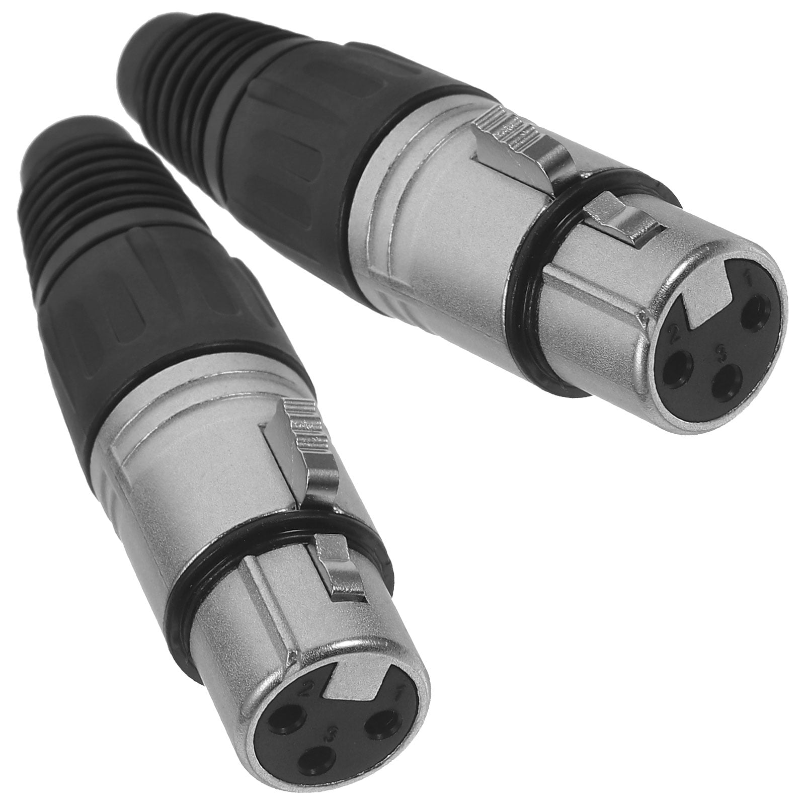 Xlr 3 Pin Connector Female Mr. Dj XLRFH2 2 3-Pin XLR Male Female ...