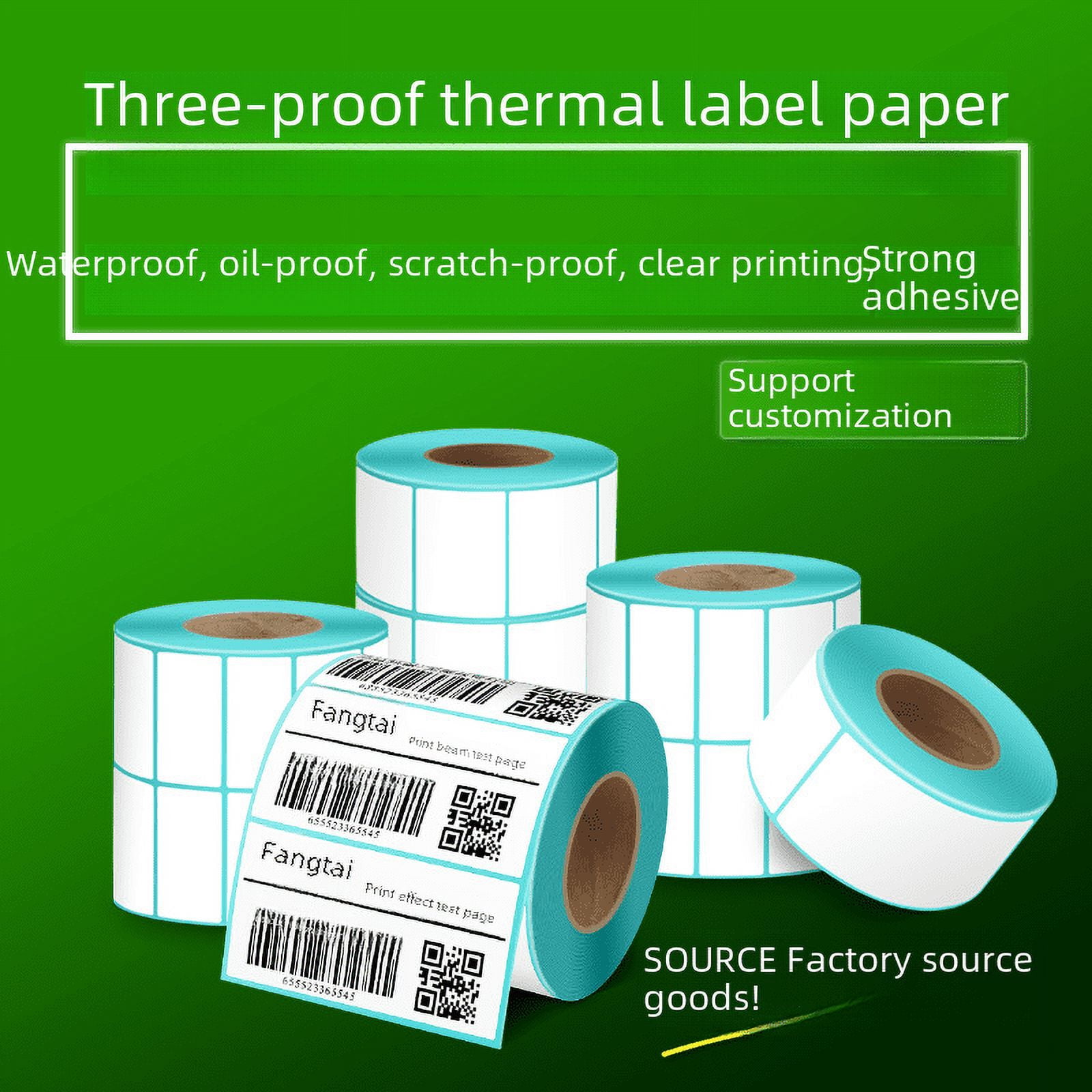 Three-proof thermal label paper adhesive barcode printing paper ...