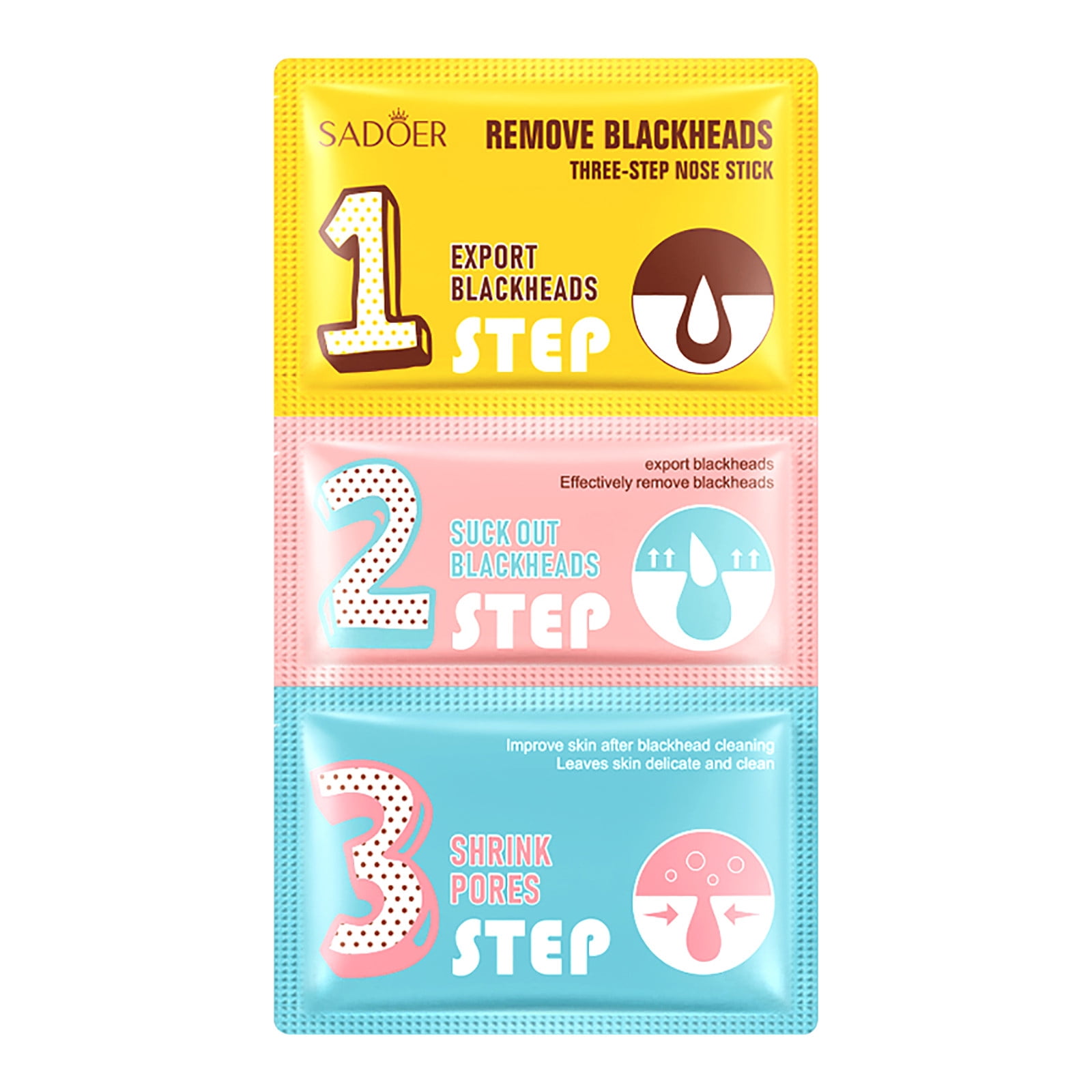 Three Step Blackhead Nose Sticker Pore Removing Removing Skin Gentle