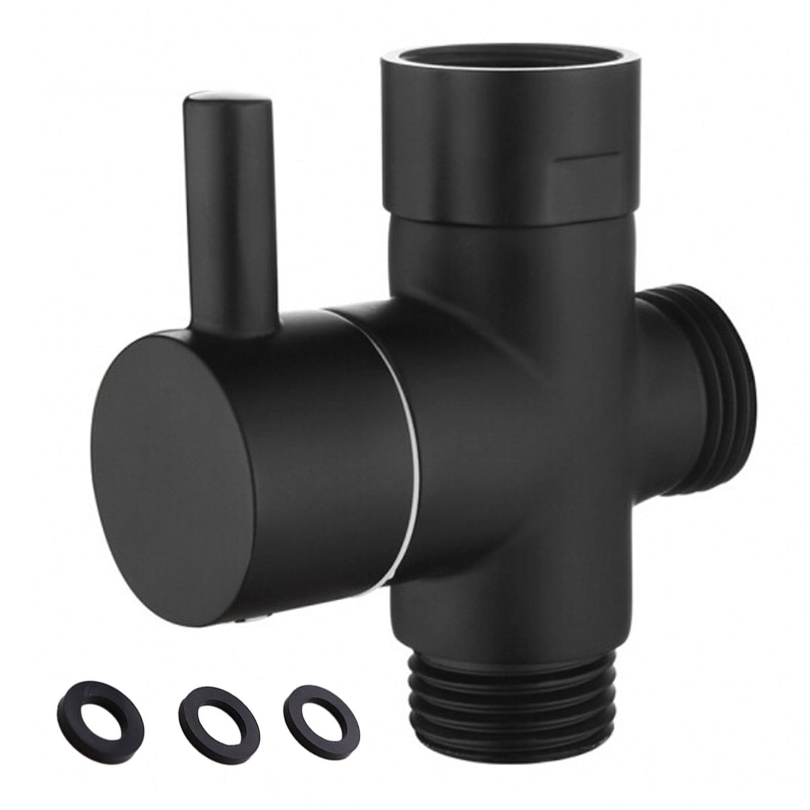 Three-Way--In-Two-Out All-Copper Four-Point Shower Valve Black Valve ...
