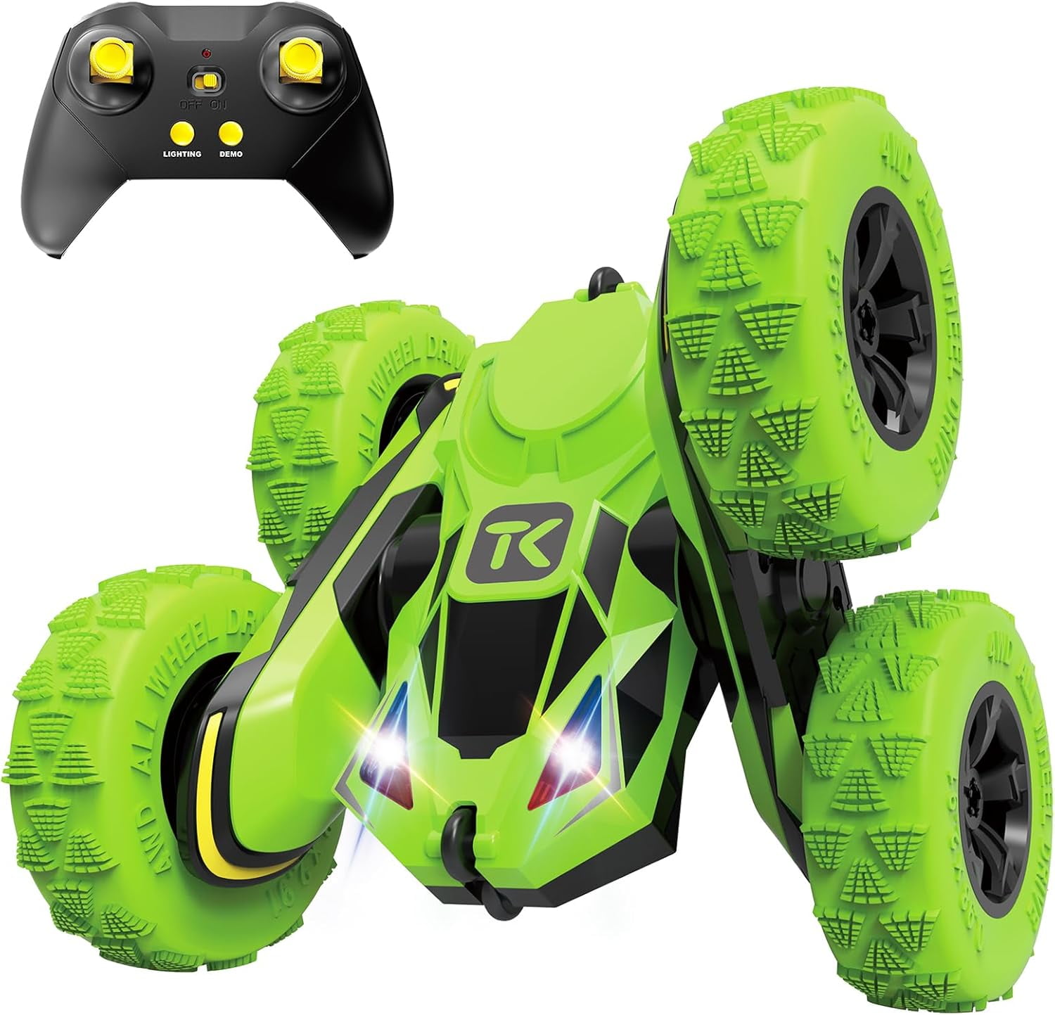 Threeking RC Stunt Cars Remote Control Car Double-Sided Driving 360-degree Flips Rotating Car ...