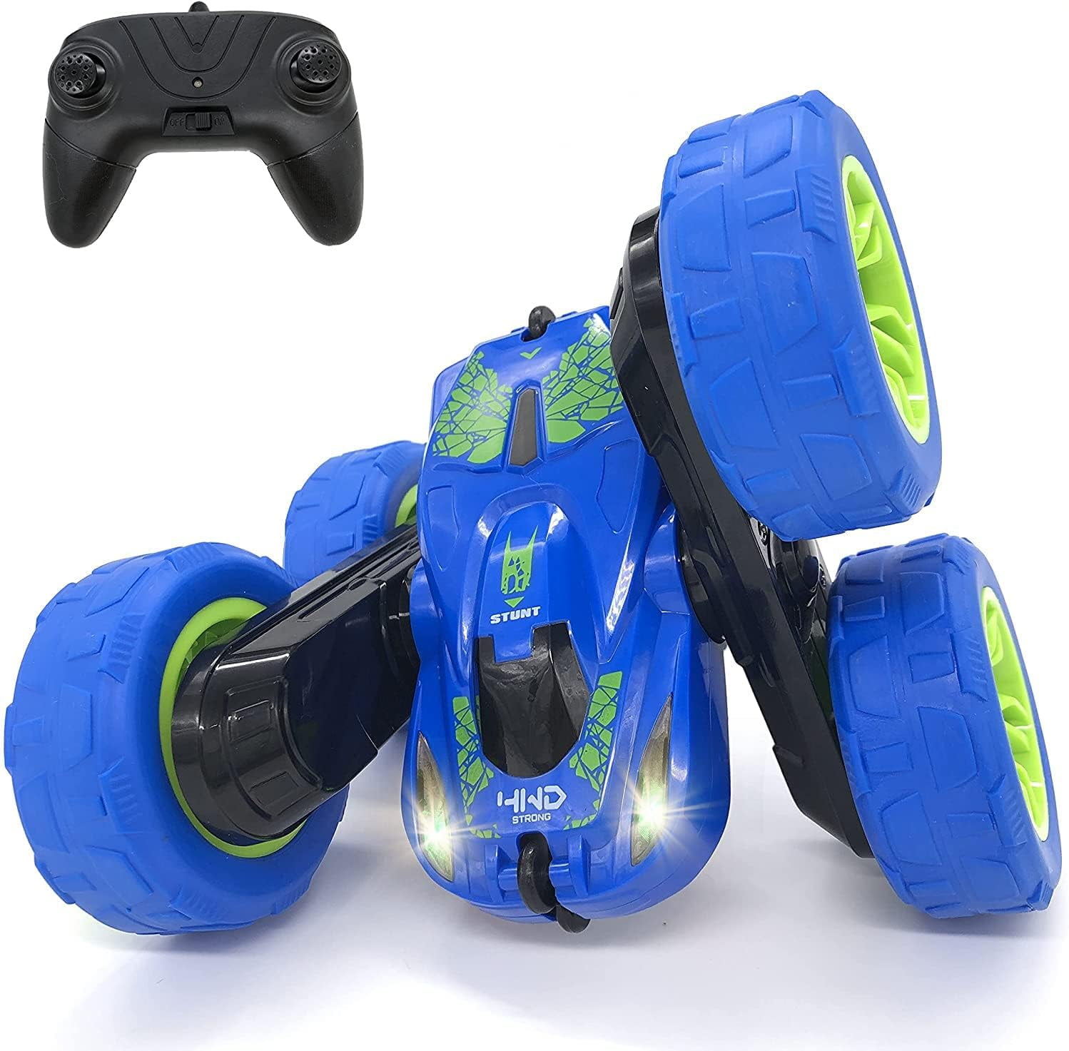 Threeking RC Stunt Cars Remote Control Car Double-Sided Driving 360-degree Flips Rotating Car ...