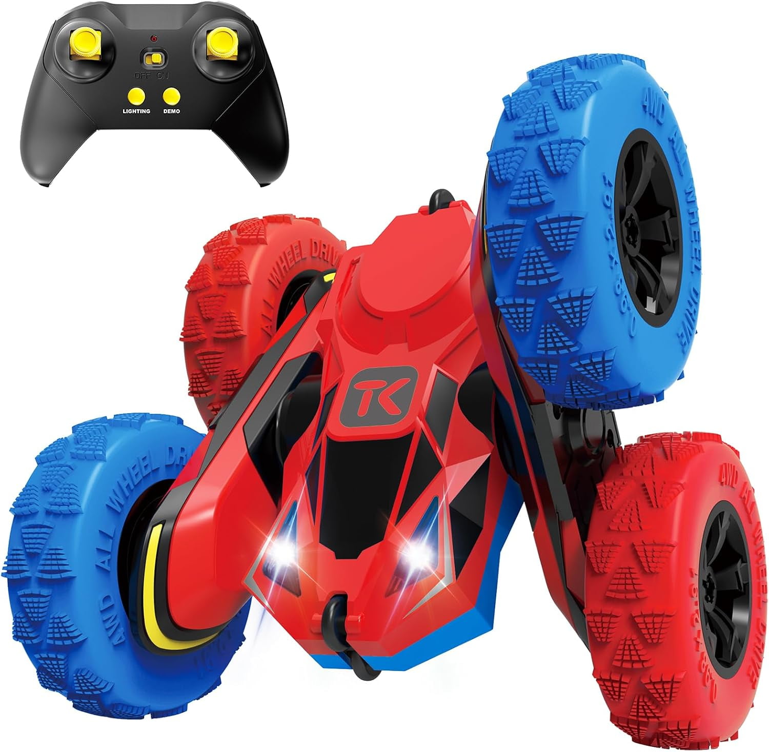 Threeking RC Stunt Cars Remote Control Car Double-Sided Driving 360 ...