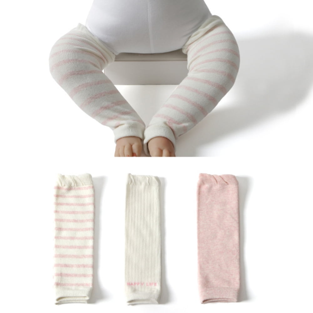 Threemushroom Infant Breathable Cotton Leg Warmers, Pink (3 Pack ...