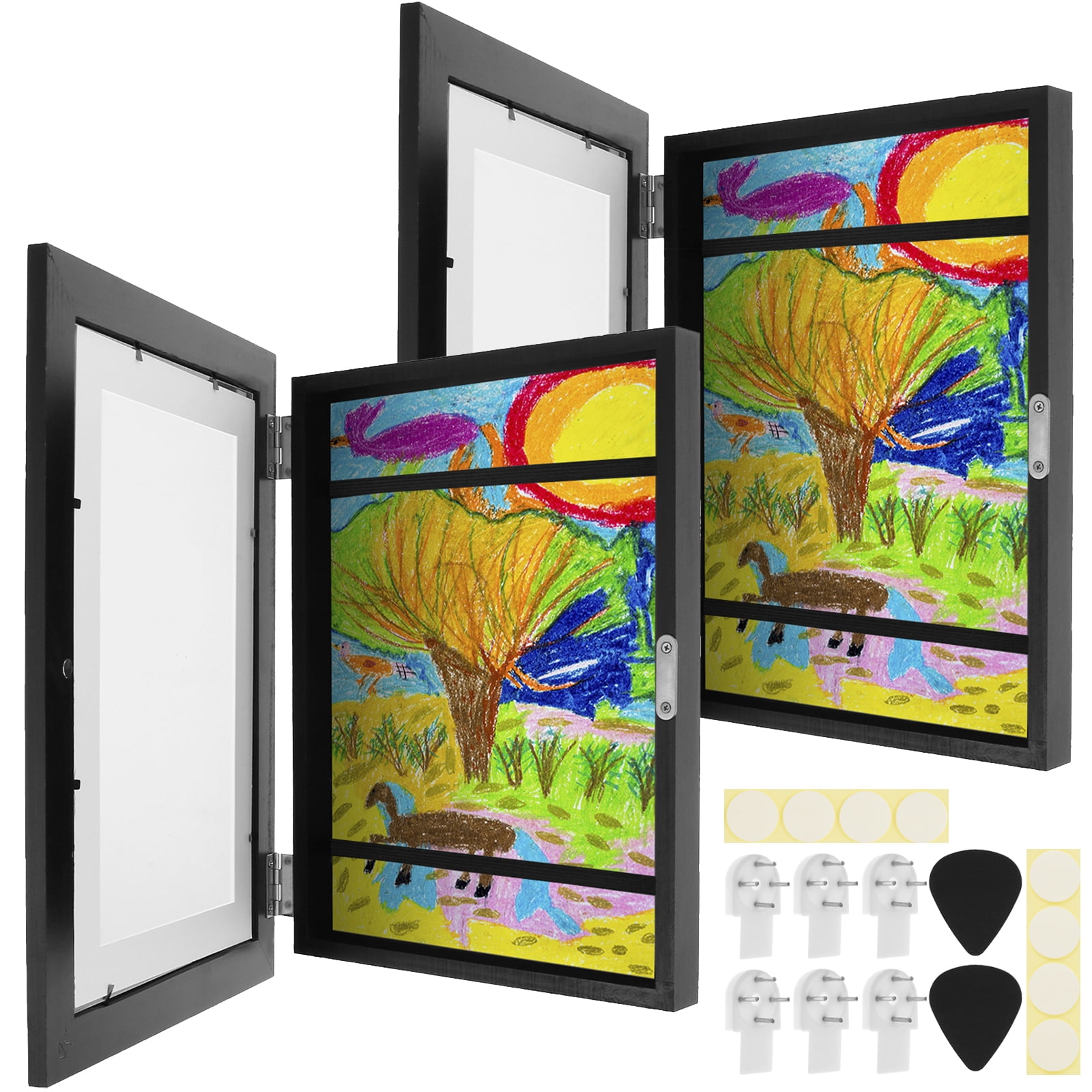 Threns 1/2/4 Pcs Kids Art Frame Front Opening Kids Artwork Display ...