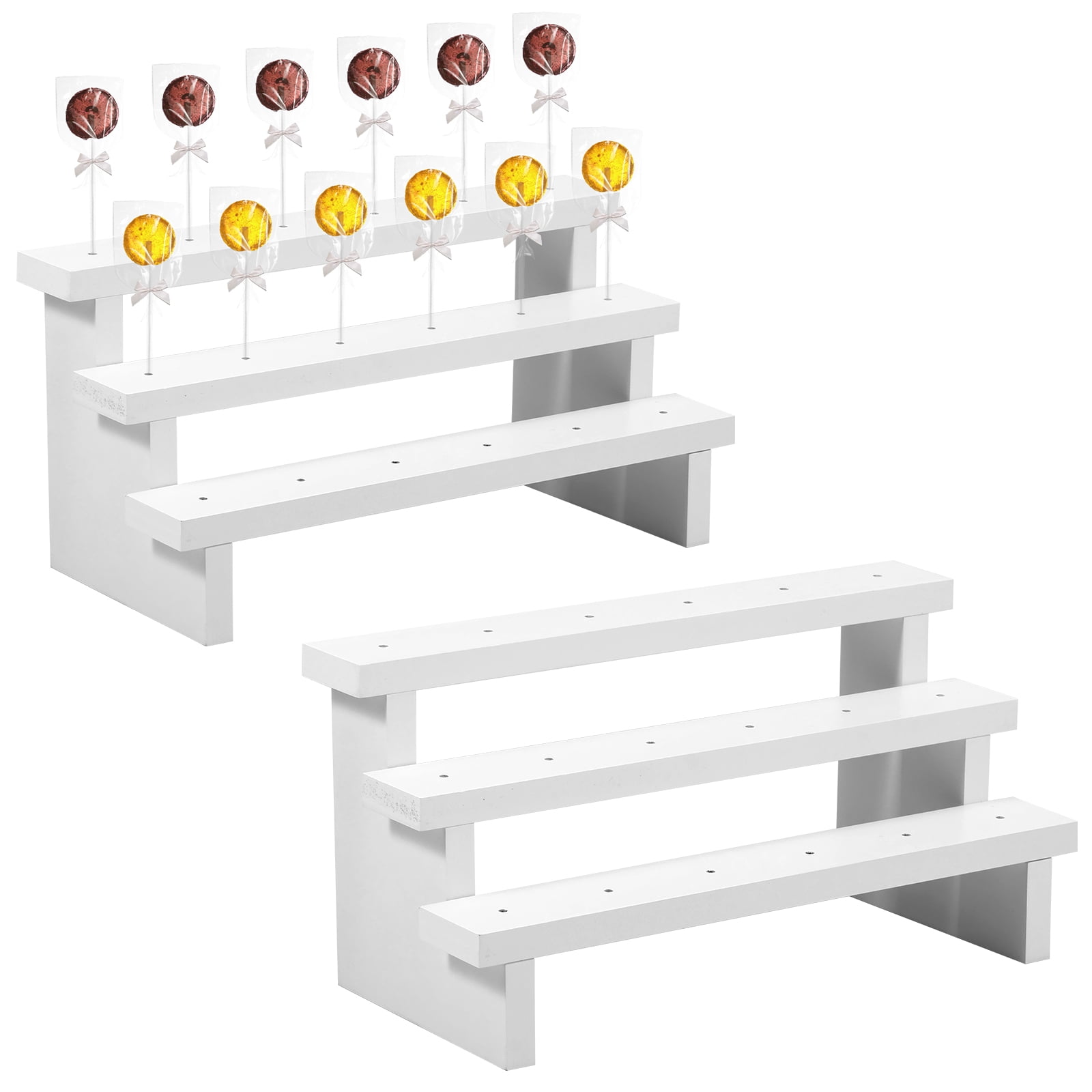 Threns 1/2Pcs Cake Pop Display Stand 3 Tier 15 Holes Foldable Lollipop ...