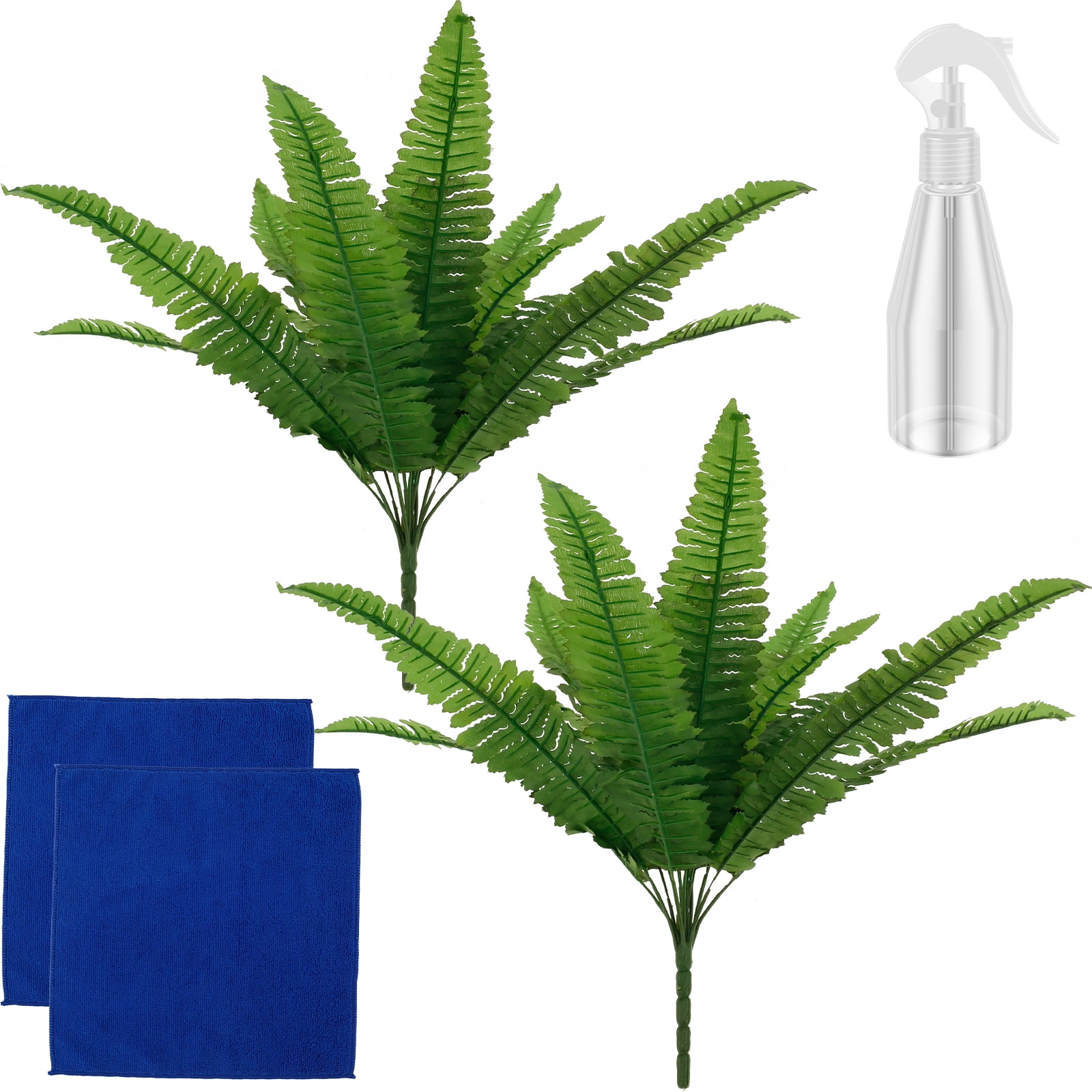 Threns 2 Pcs Artificial Ferns for Outdoors 26 Inches Lifelike ...