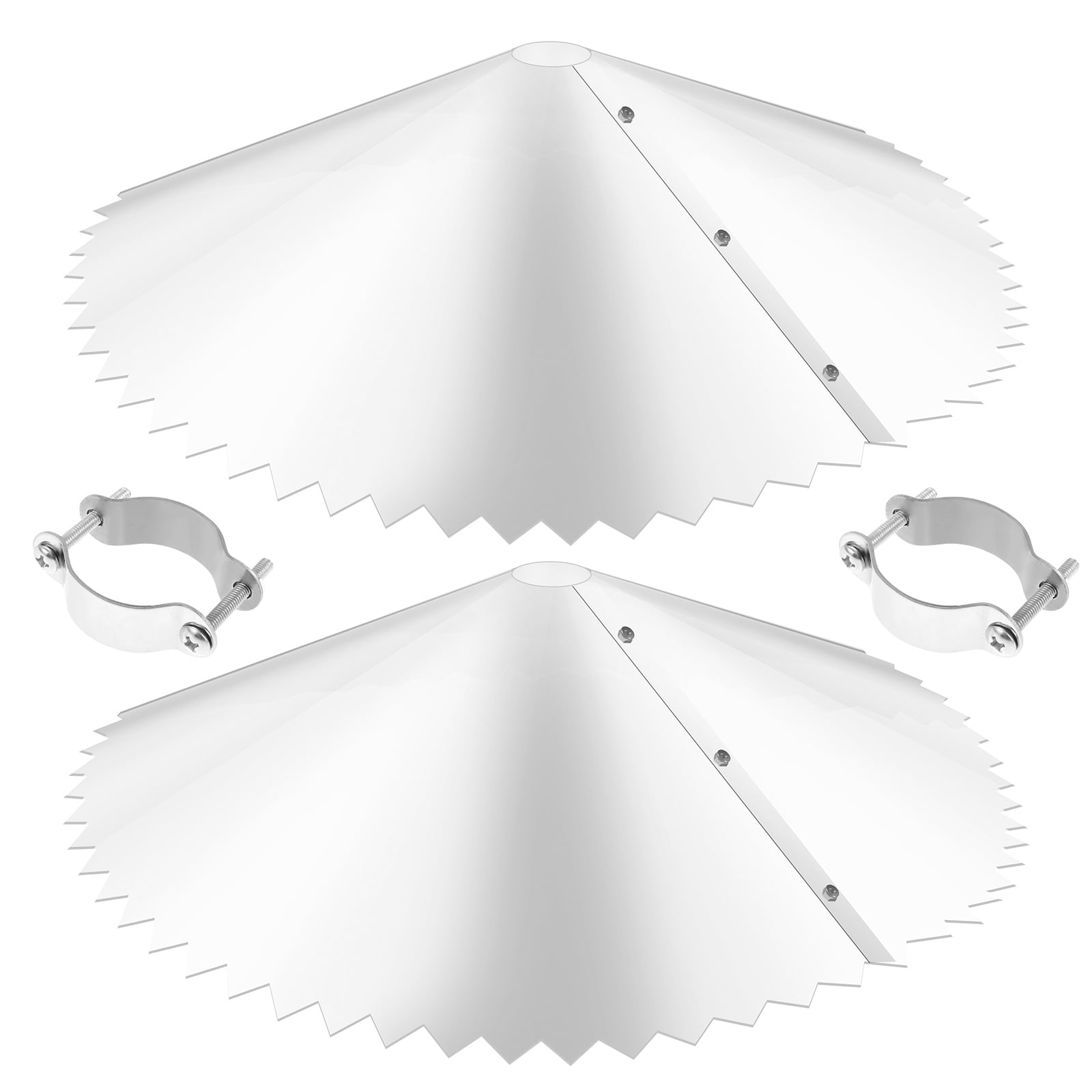 Threns 2 Pcs Transparent Squirrel Baffle with Serrated Edge Pole Mount ...