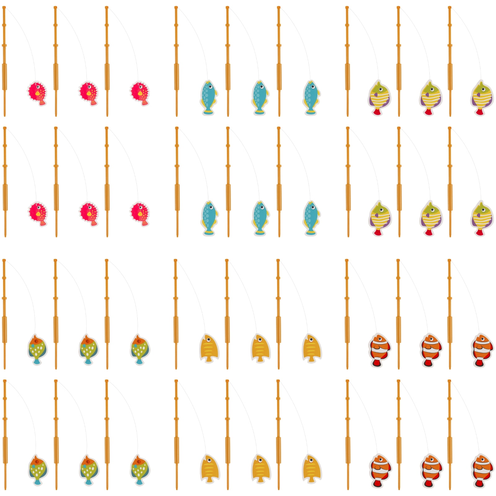 Threns 36Pcs Mini Fish Pole Decorations Fish Cupcake Pole Picks for ...