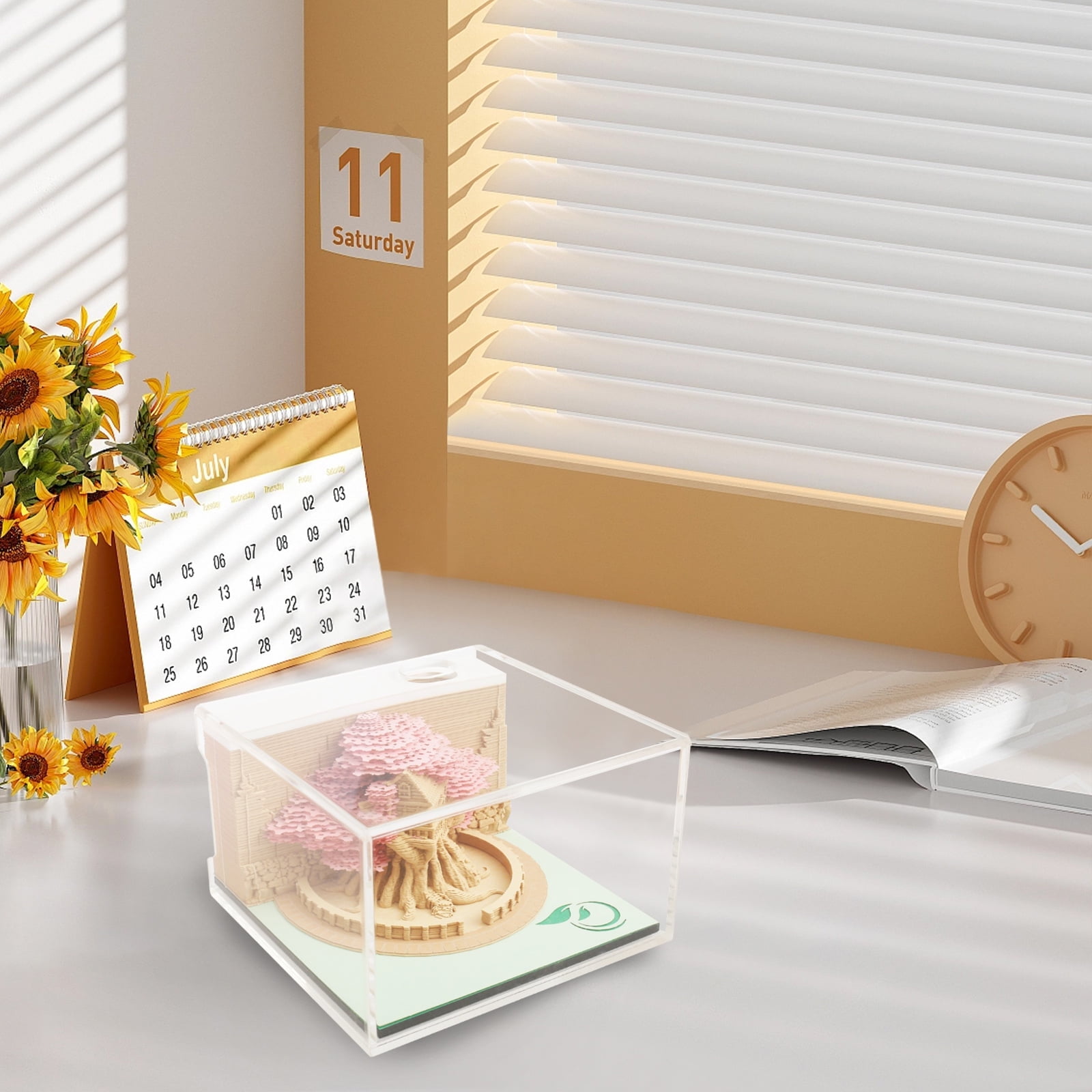 Threns 3D Desk Calendar Unique and Creative Paper Sculpture Calendar ...