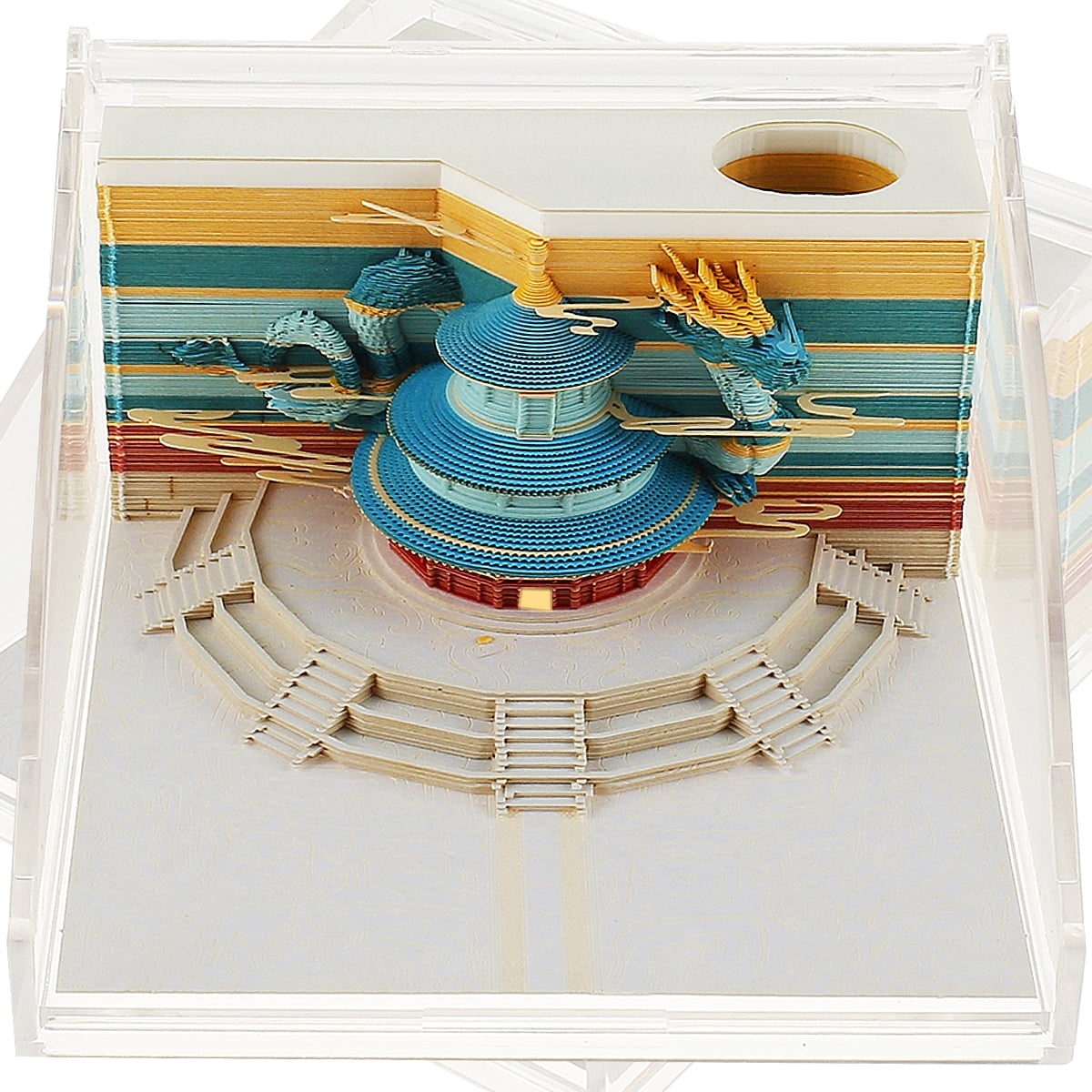 Threns 3D Desk Note Pad Creative Memo Pad with LED Light 3D Art Note ...