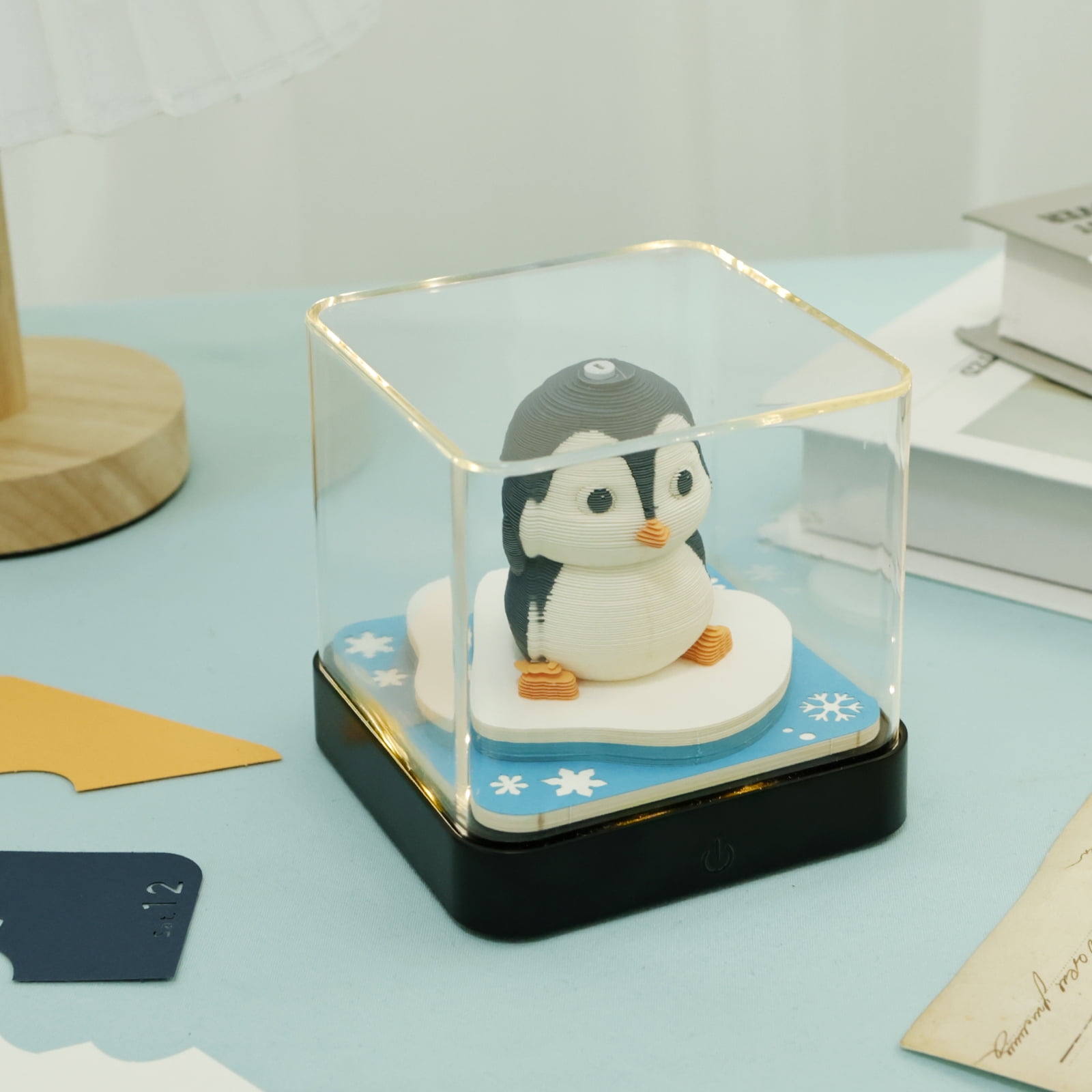 Threns 3D Desk Note Pad Stereo Penguin Memo Pad Non-stick Note Pad DIY ...