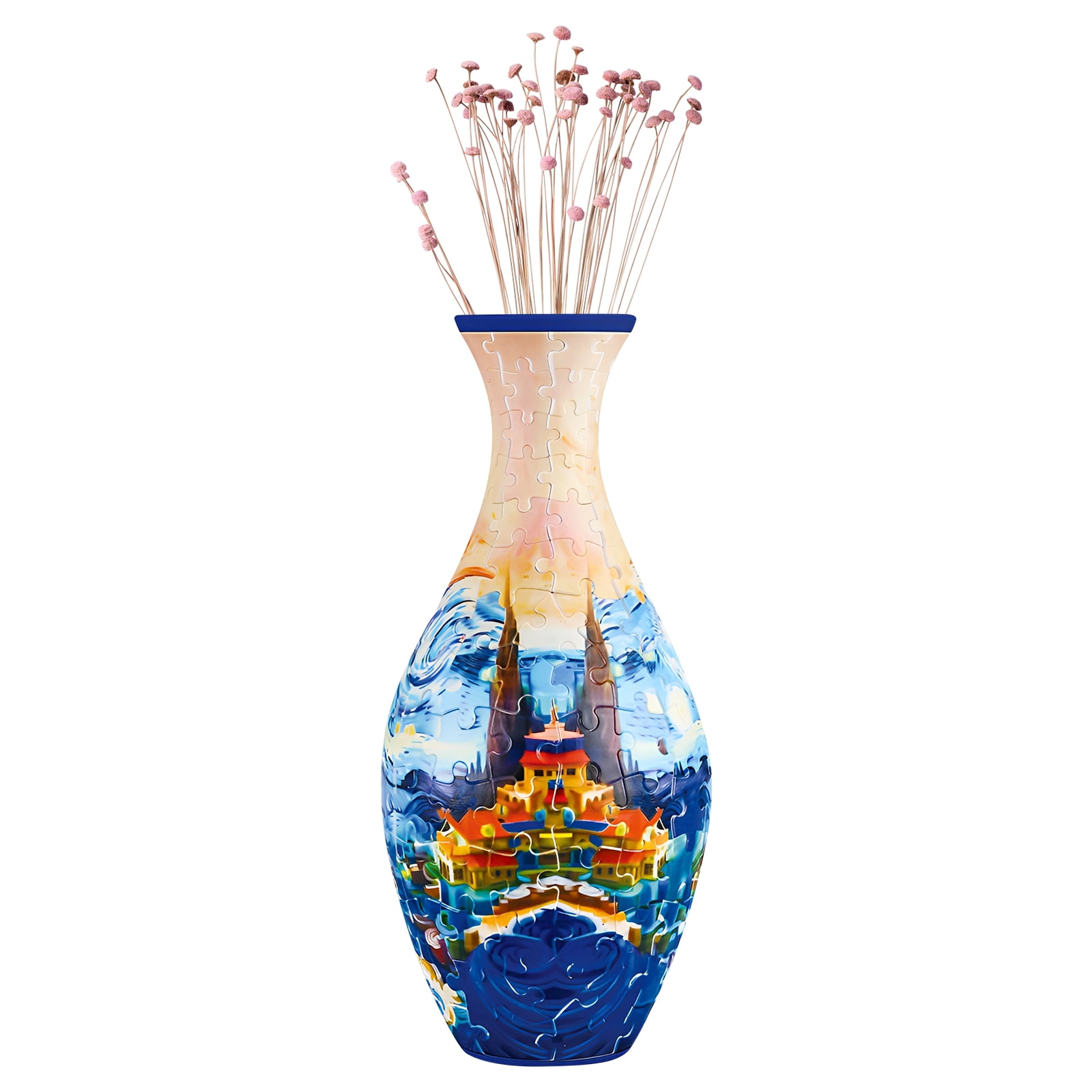 Threns 3D Jigsaw Vase Plastic Arts Puzzle Flower Vase Made by 160 ...
