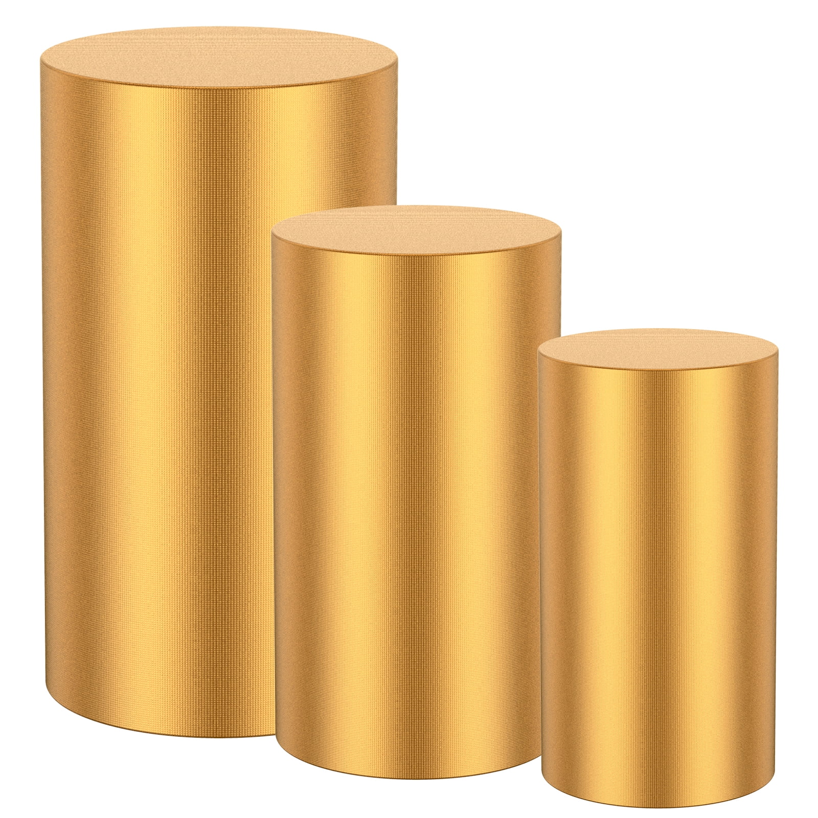 Threns 3Pcs Cylinder Pedestal Covers Cloth Cylinder Plinth Stand Cover ...