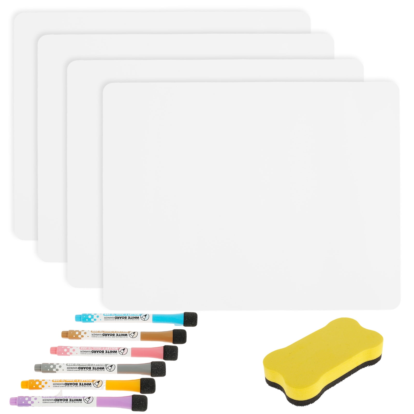 Threns 4 Pcs Magnetic Dry Erase Board Fridge White Board Weekly Planner ...