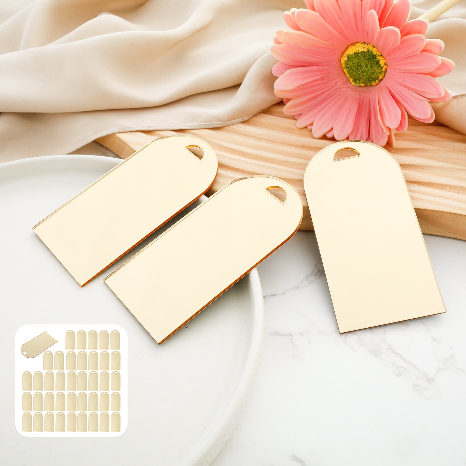Threns 40Pcs Acrylic Place Cards Acrylic Name Cards Blank Seating Cards ...