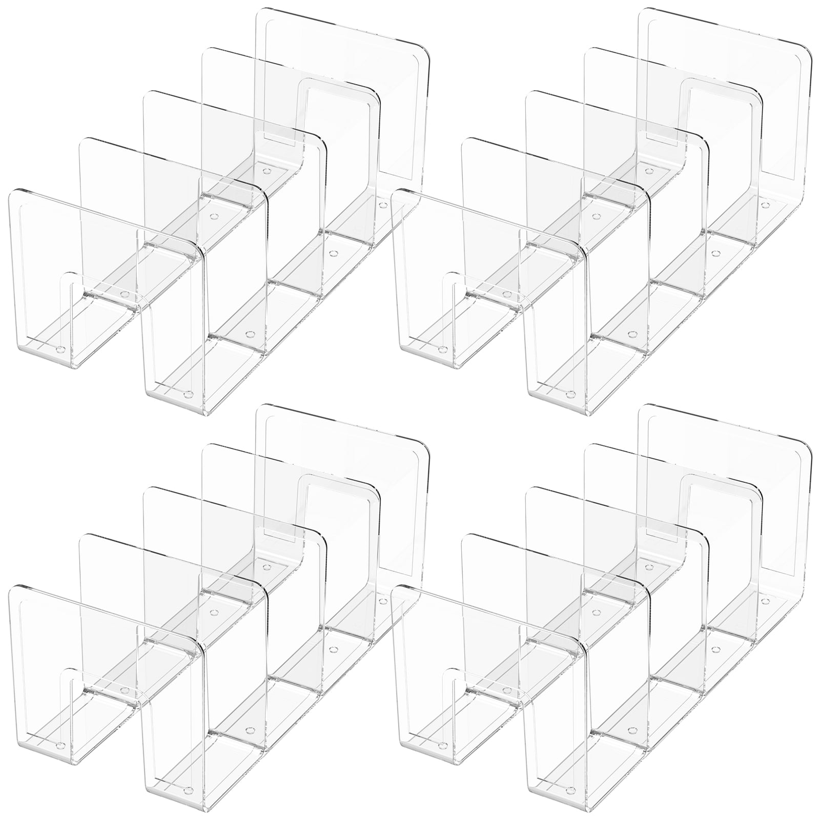 Threns 4Pcs Plastic Kids Shoe Divider Rack Generous Capacity Stackable ...