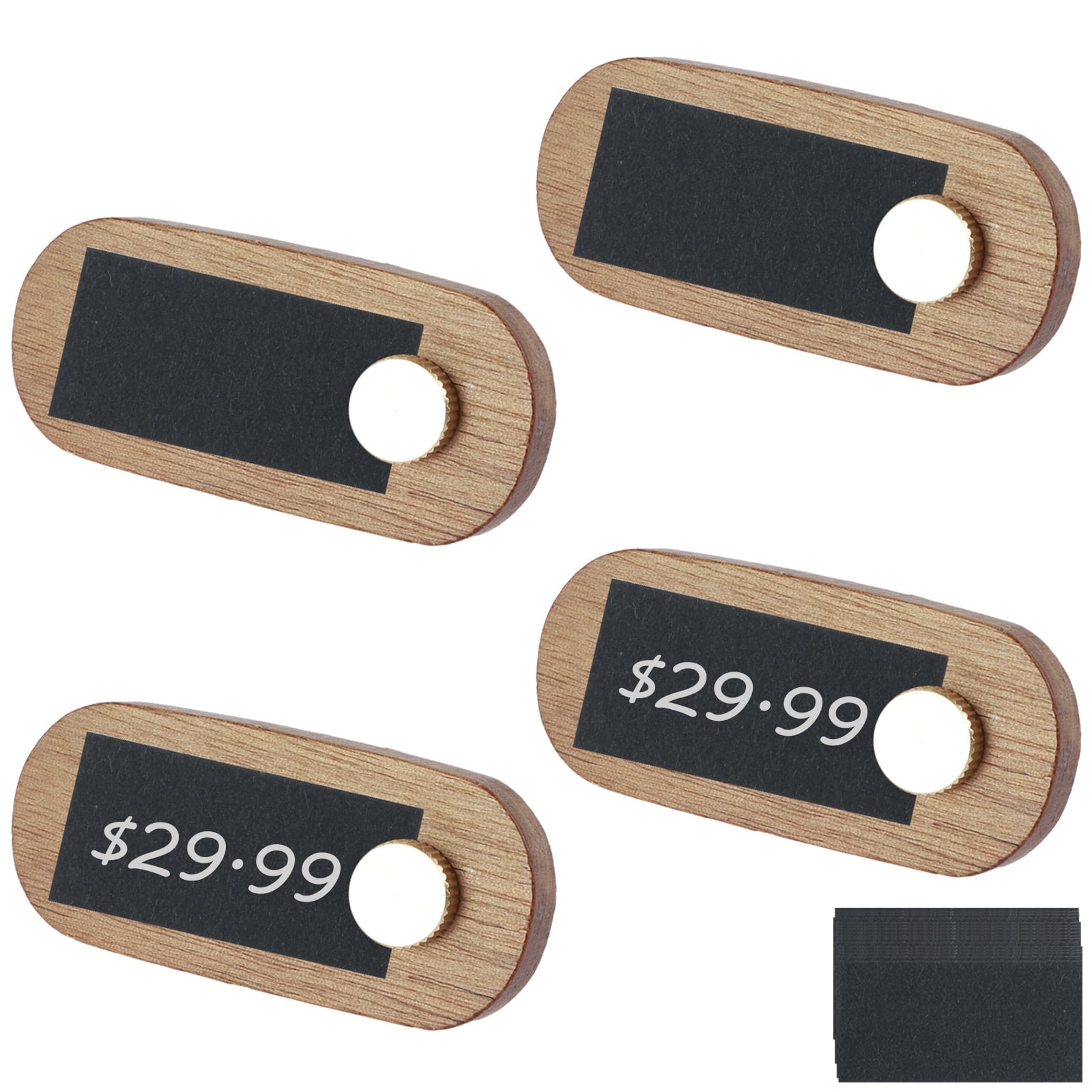 Threns 4Pcs Retail Price Tag Stands Wood Price Display Tag Price Tag ...