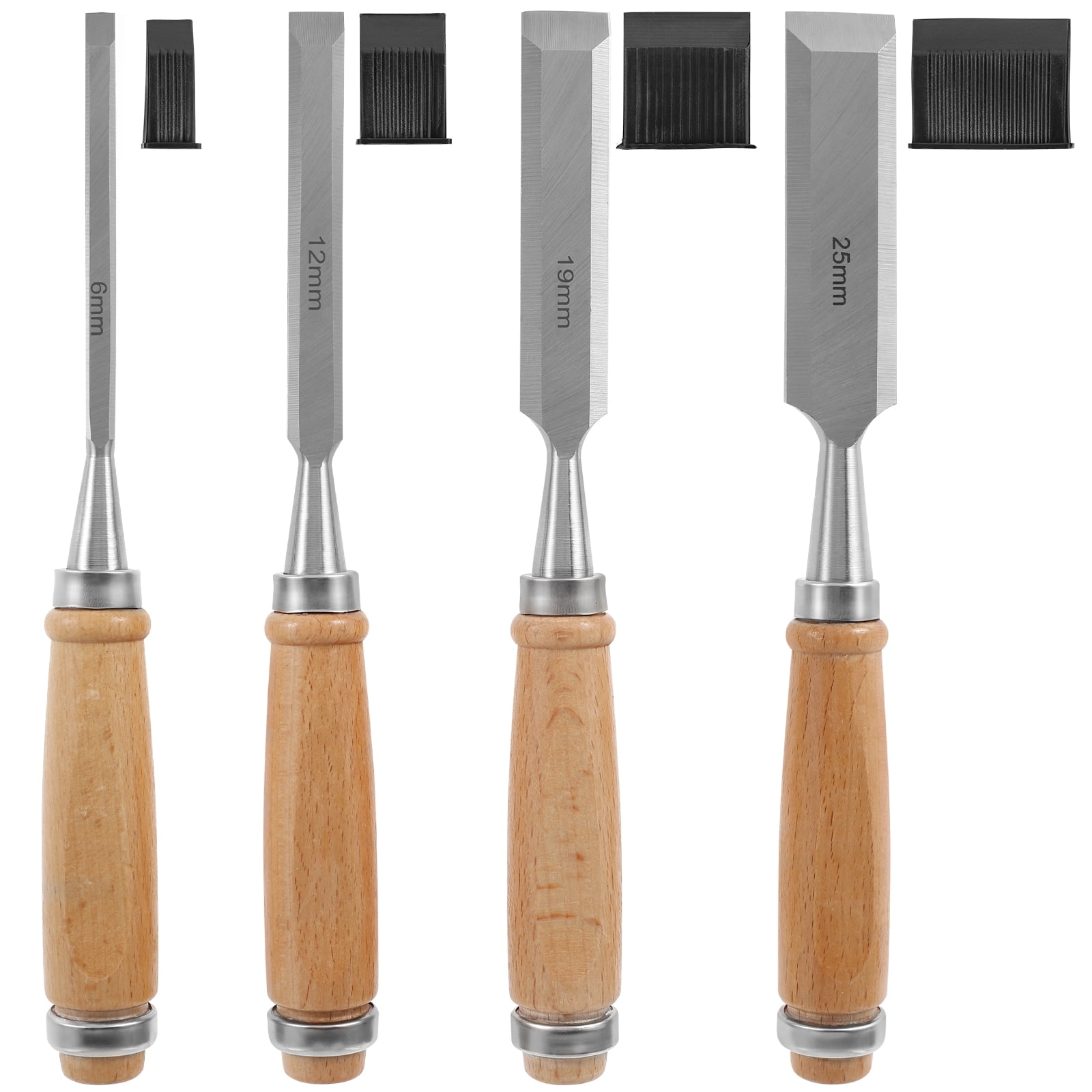 Threns 4Pcs Wood Chisels Set Sharp Wood Carving Chisels with Beech ...