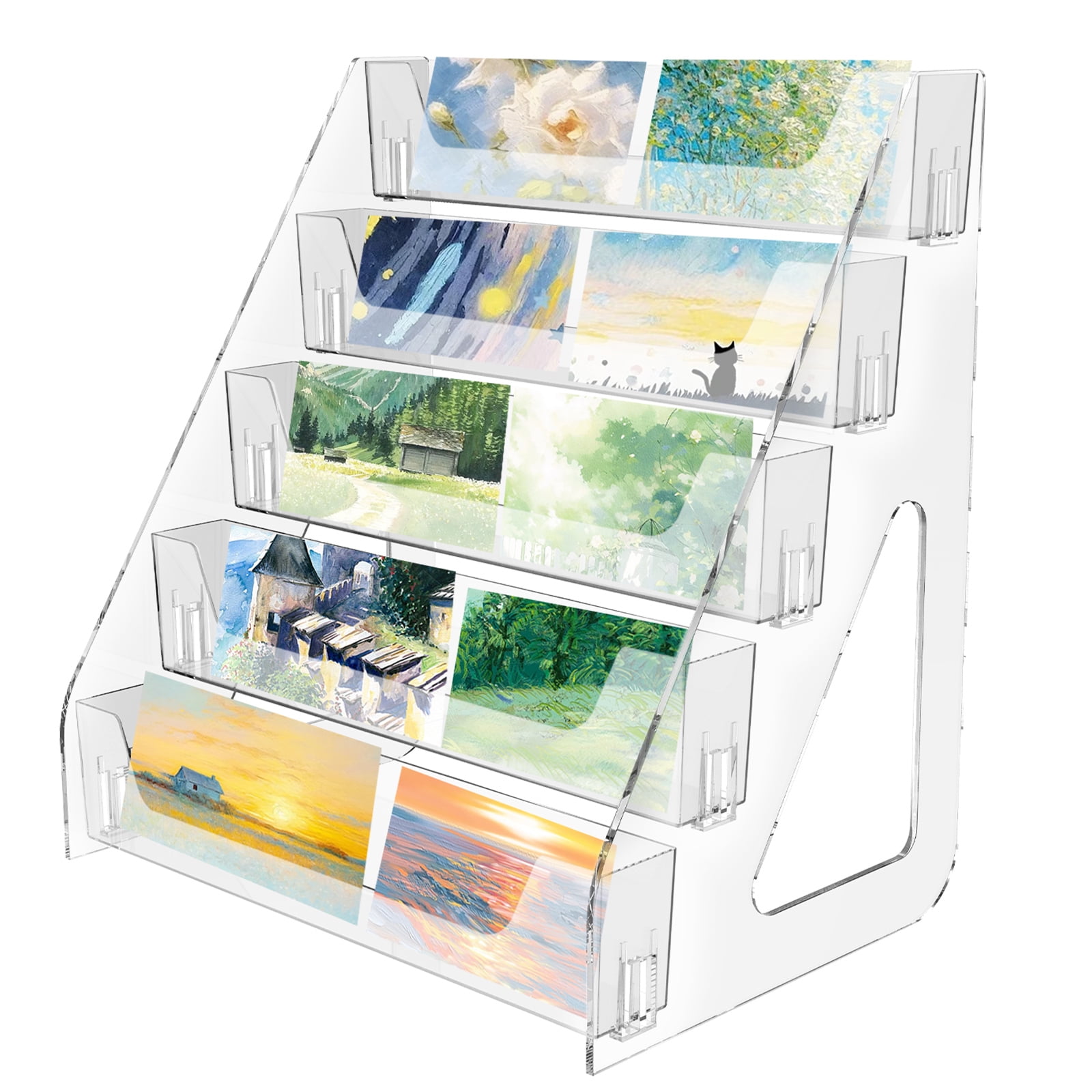 Threns 5 Tiers Bookmark Display Stand for Vendor Clear Acrylic Sticker ...
