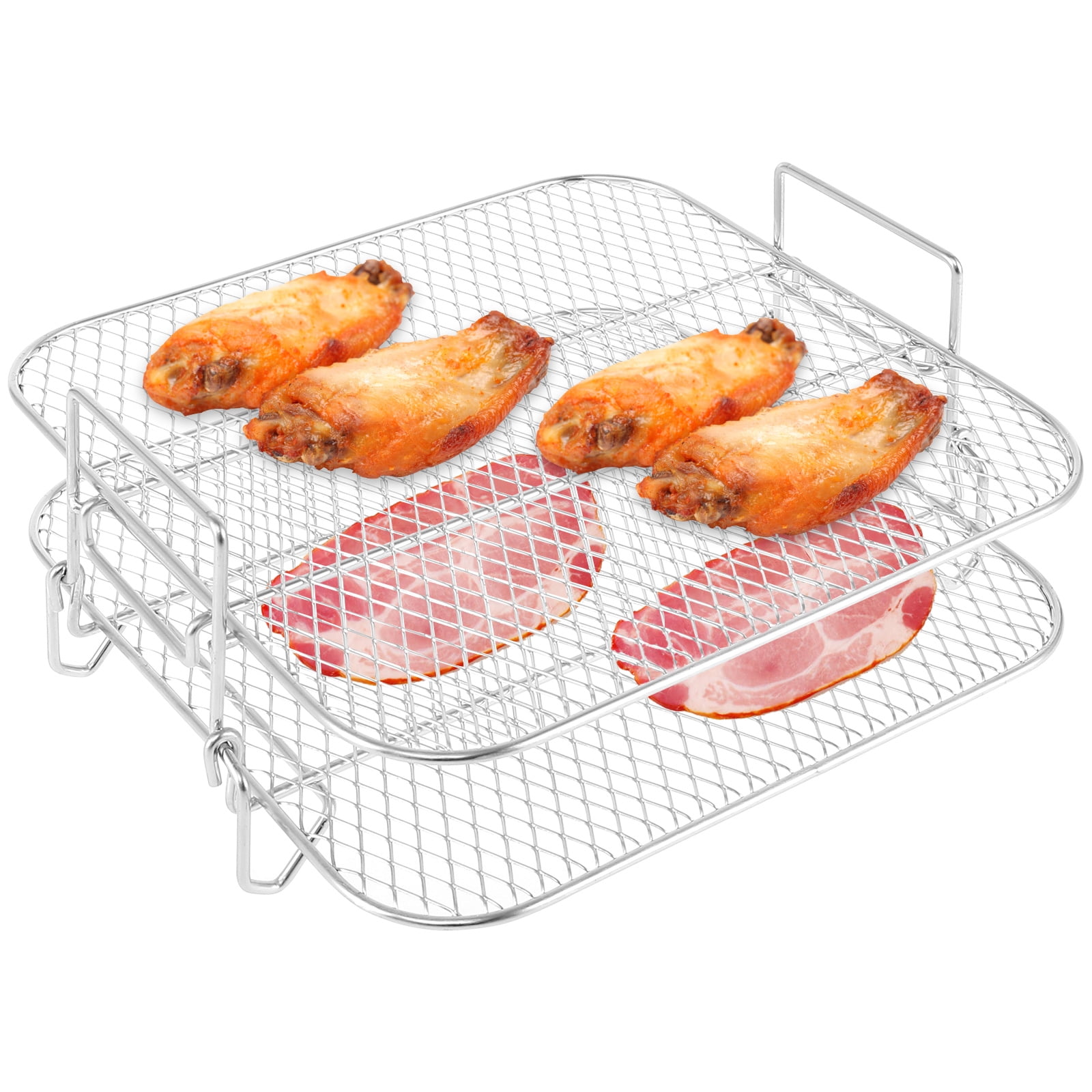 Threns Air Fryer Rack 2 Layer Stainless Steel Air Fryer Stacking Rack ...