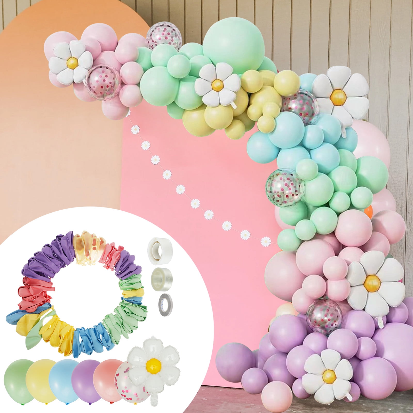 Threns Balloon Garland Arch Kit Decorative Daisy Balloon Garland Kit ...