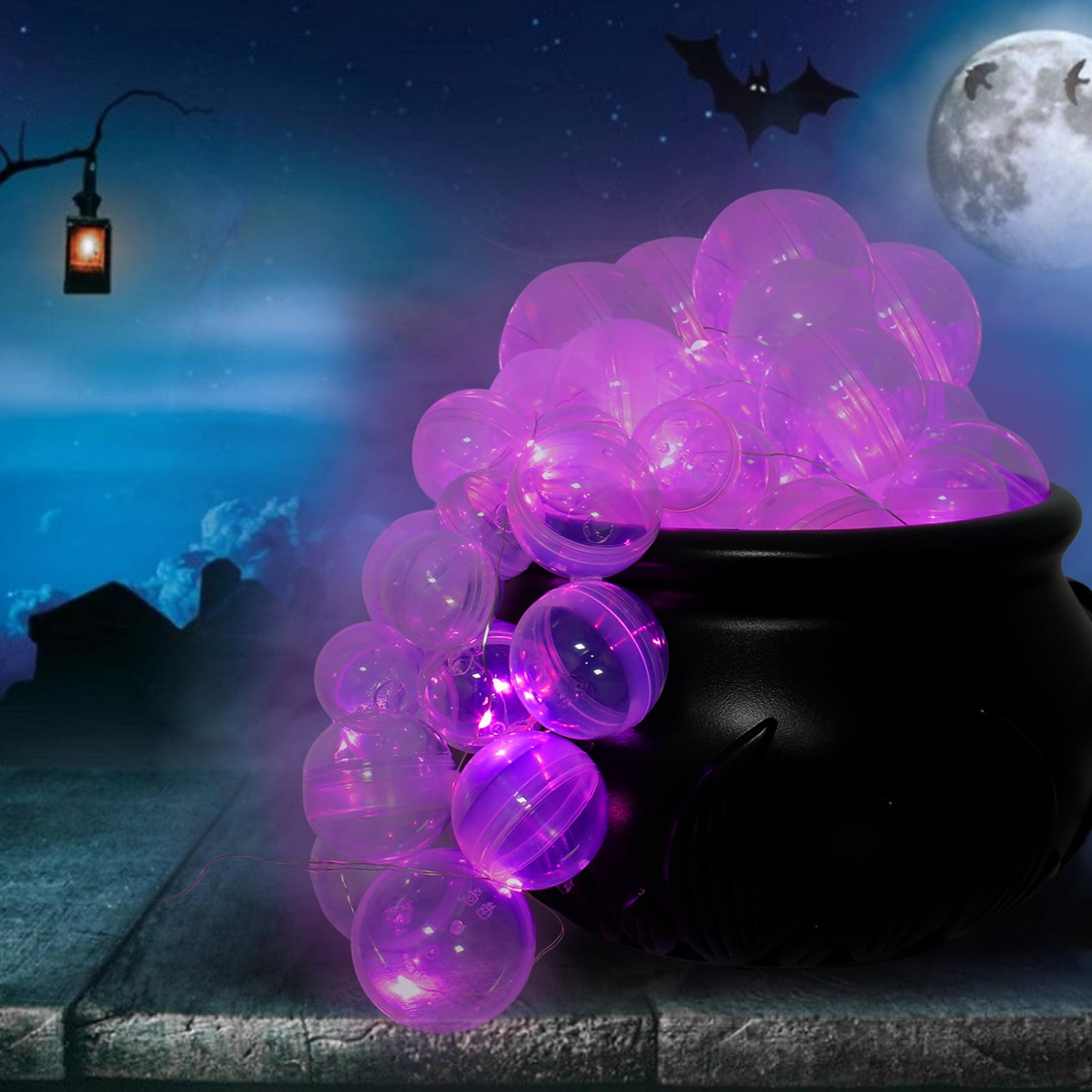 Threns Bubbling Cauldron Kit 10inch Light up Witch Bubble Bucket Set ...