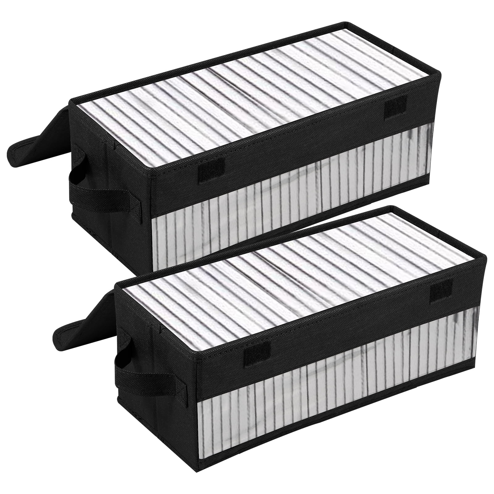 Threns CD Storage Box with Lid Nonwoven Fabric CD Organizer Case ...