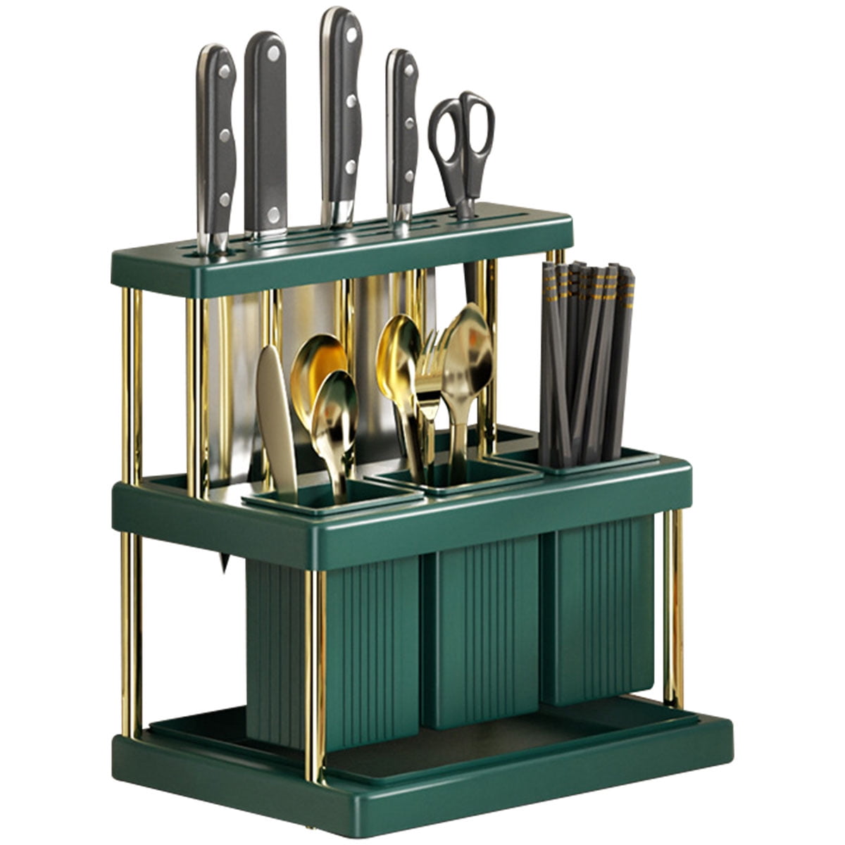 Threns Cutter and Cutlery Drying Rack Space Saving Utensil Holder with ...