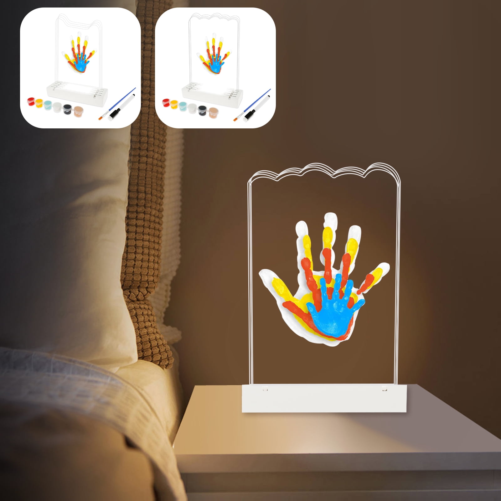 Threns DIY Newborn Handprint Keepsake Set Family Handprint Kit Baby ...