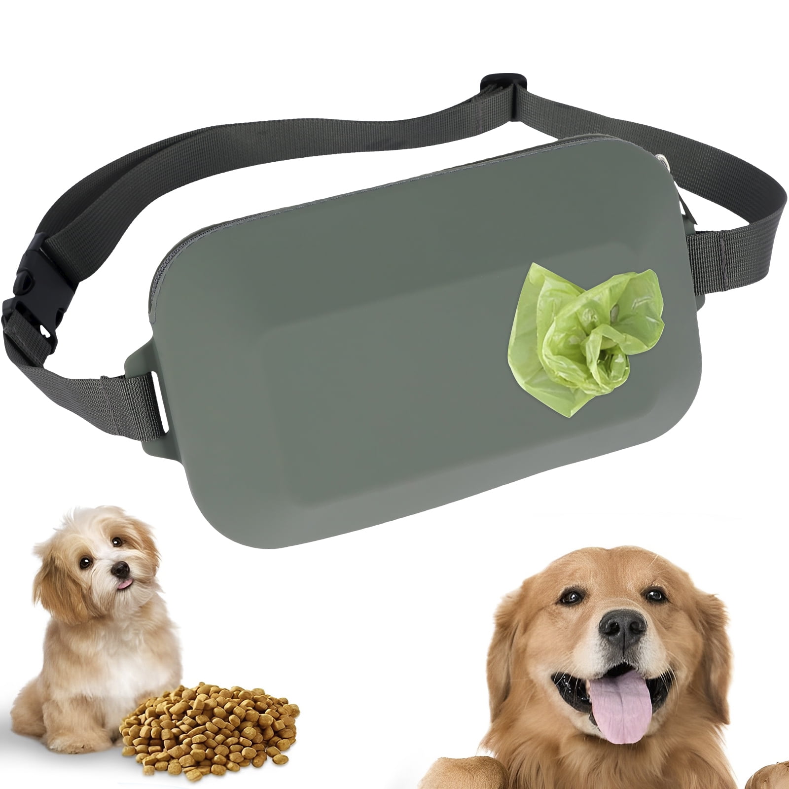 Threns Dog Treat Pouch Silicone Dog Treat Training Pouch Reusable ...