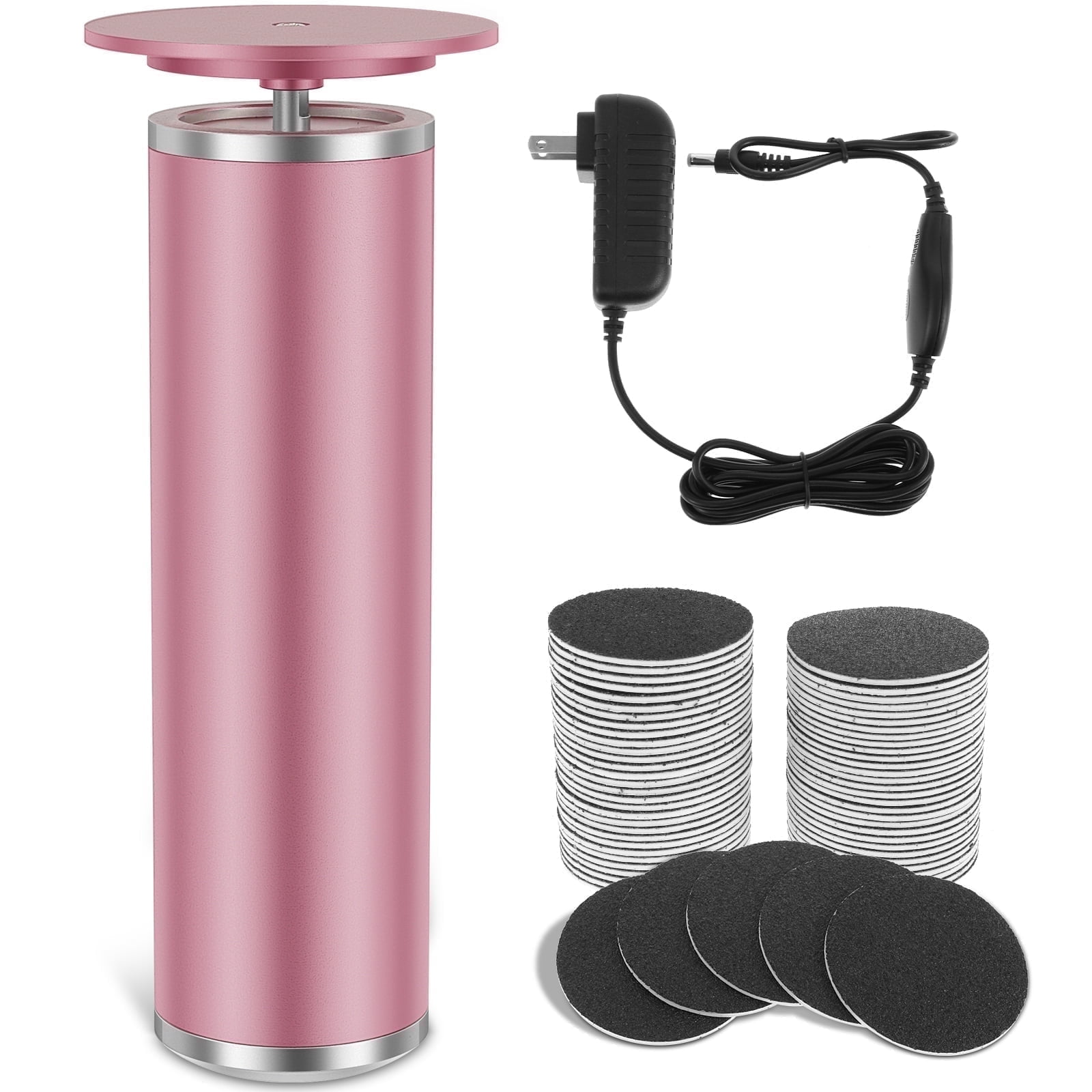 Pluokvzr Electric Foot File with 60 Pcs Sandpapers Adjustable Speed ...