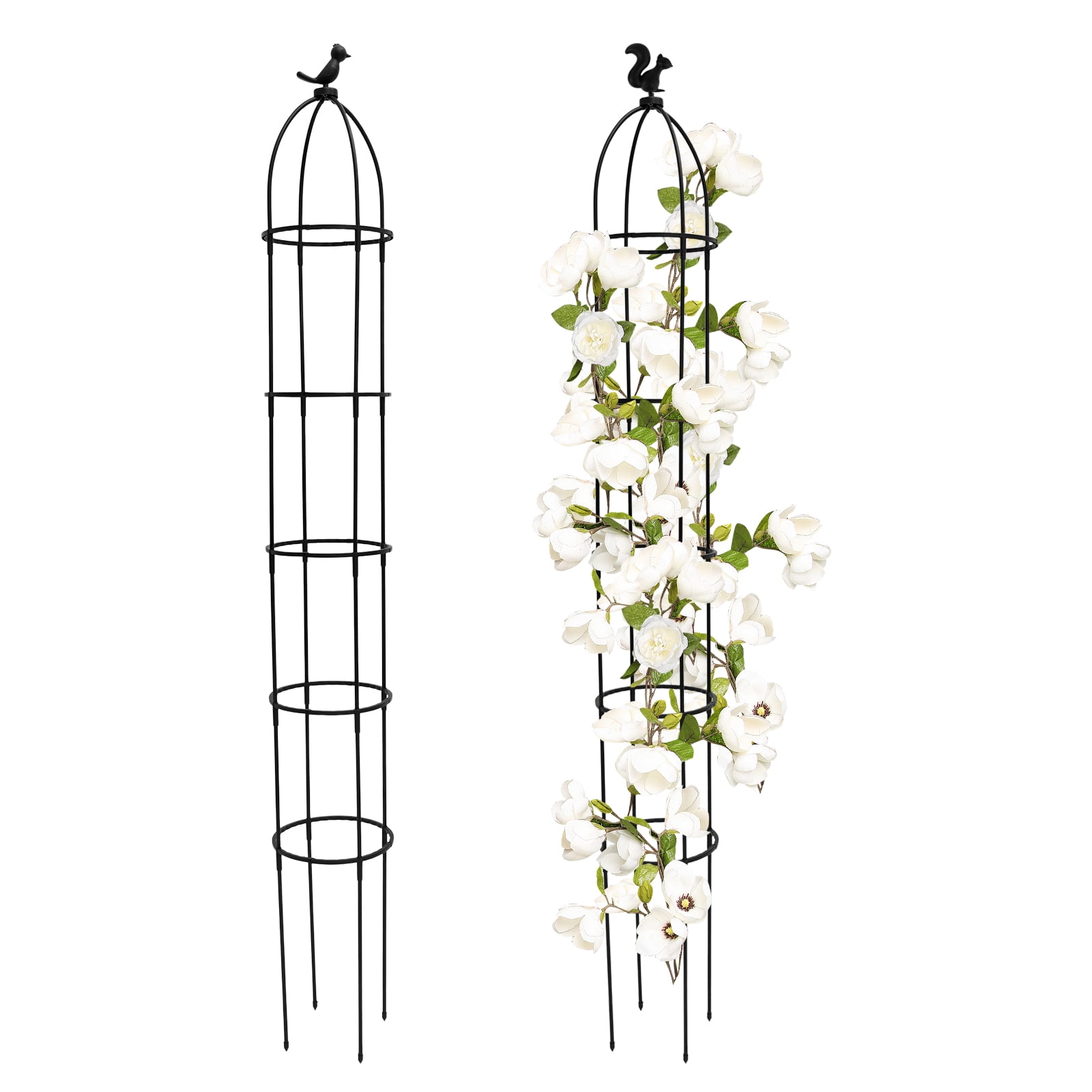 Threns Garden Obelisk Trellis for Climbing Plants 6 Ft Tall Sturdy Rose ...