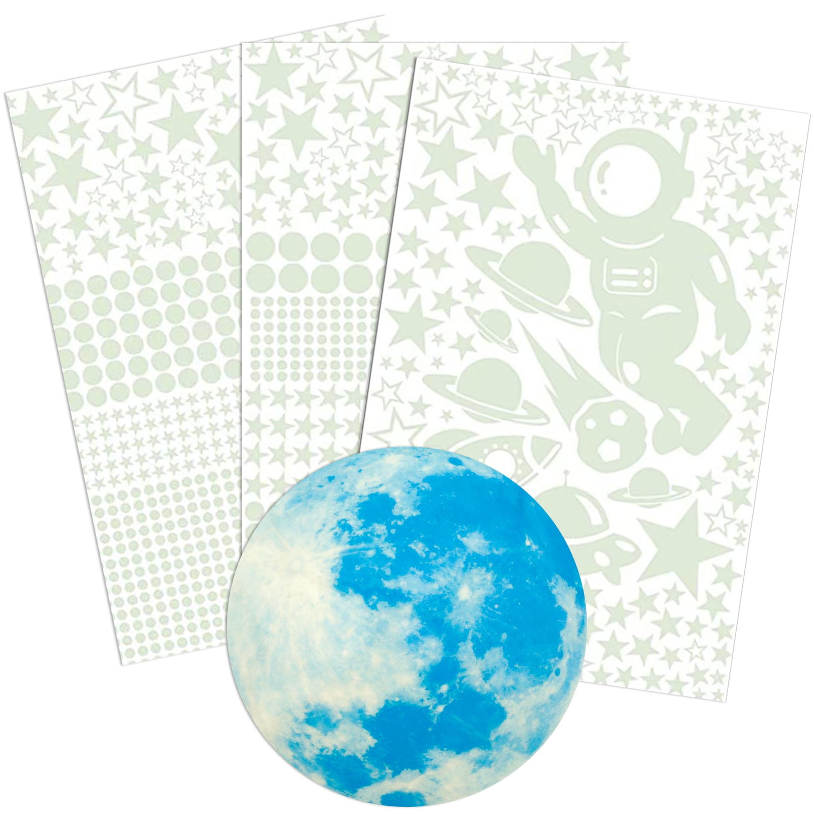 Threns No-Drill Ceiling Stars Stickers No-Drill Glowing Stickers Space ...