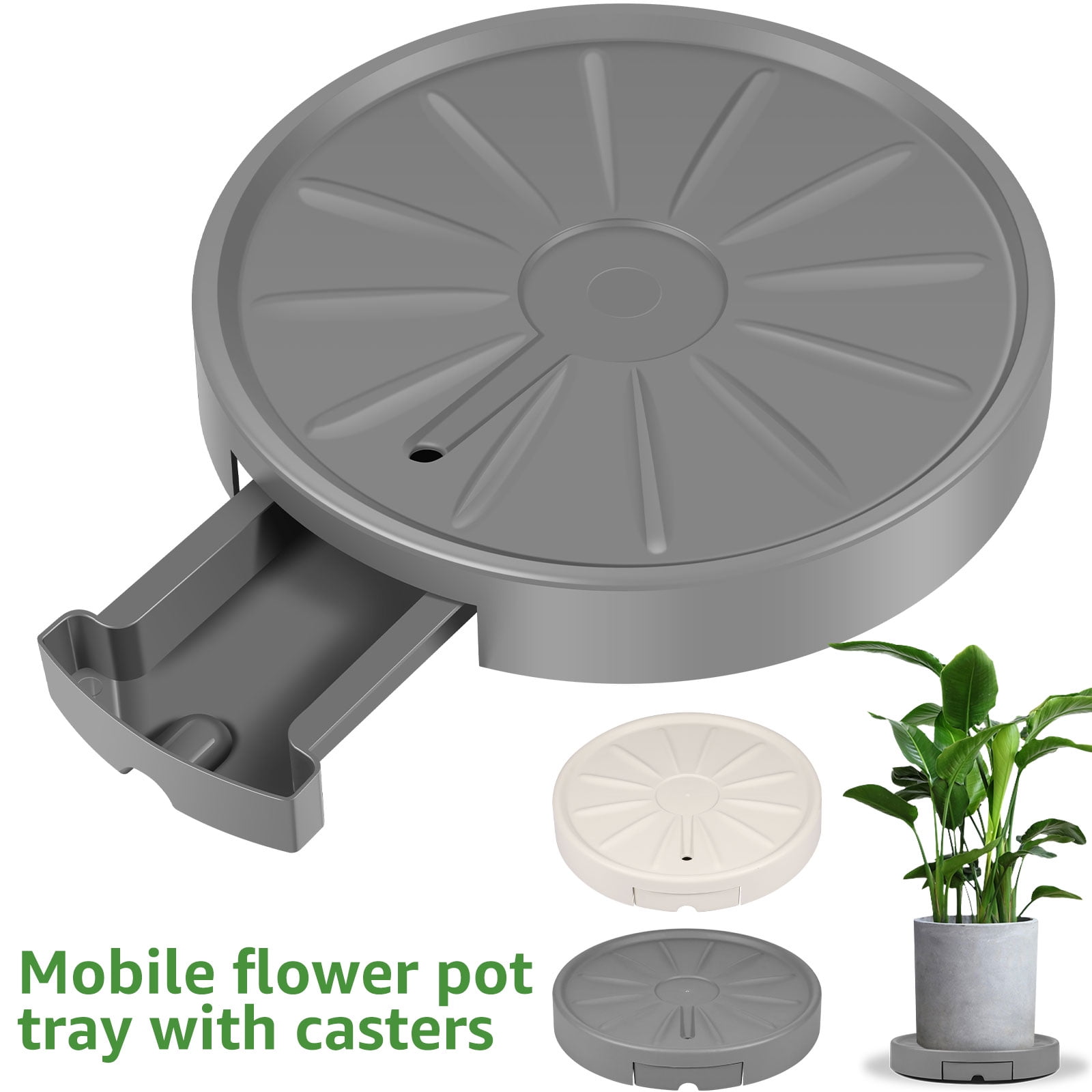 Threns Plant Stand with Wheels 13.2 Inch Rolling Plant Stands with ...