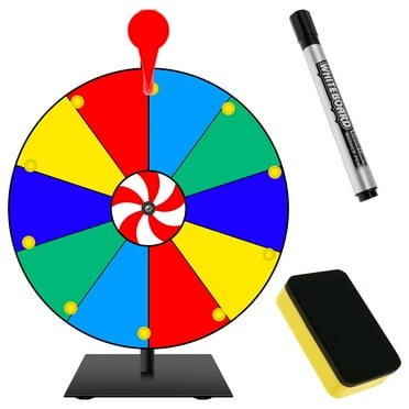 12 Inch Heavy Duty Spinning Prize Wheel - 12 Slots Color Tabletop ...